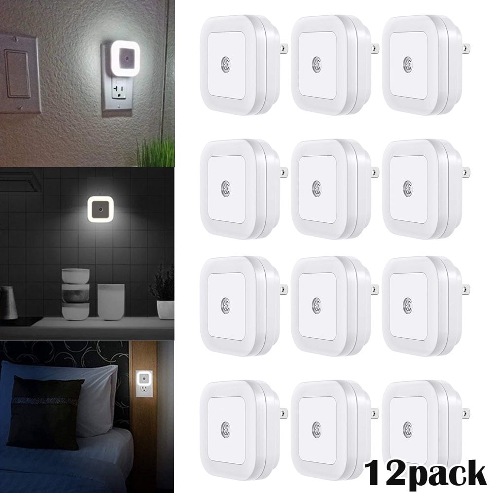 Ledander 12 Pack Plug in LED Night Light Lamp with Smart Dusk to Dawn ...