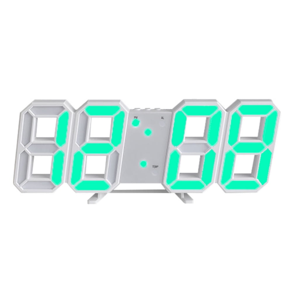 Ledander 3D Digital Alarm Clock,Wall LED Number Time Clock, Led ...