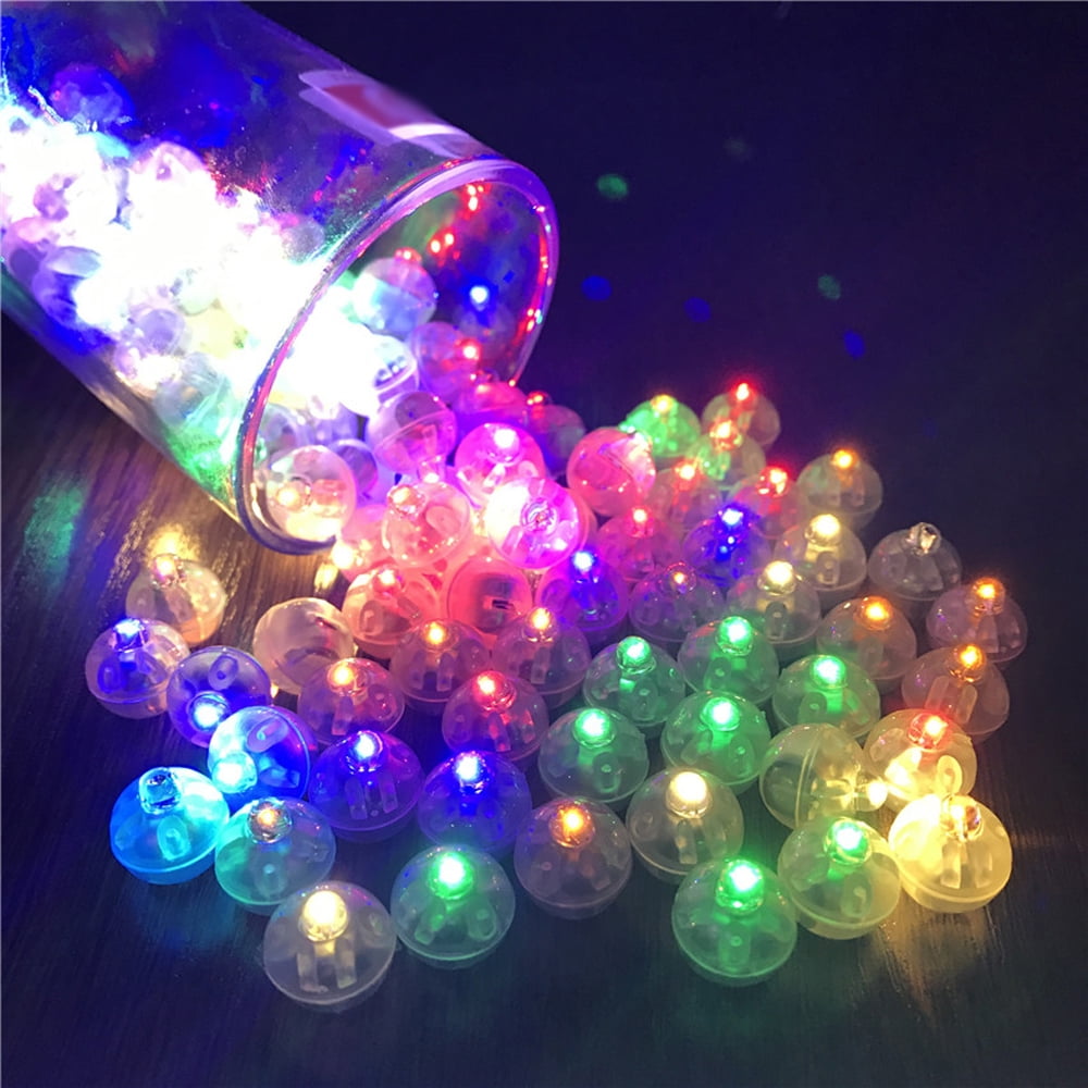 Ledander 50pcs Mini Round LED Light Balls Waterproof Small Standing LED ...