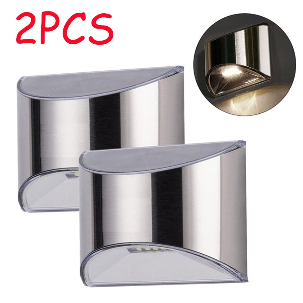 Ledander Outside Led Solar Wall Lights Stainless Steel Outdoor Lighting ...