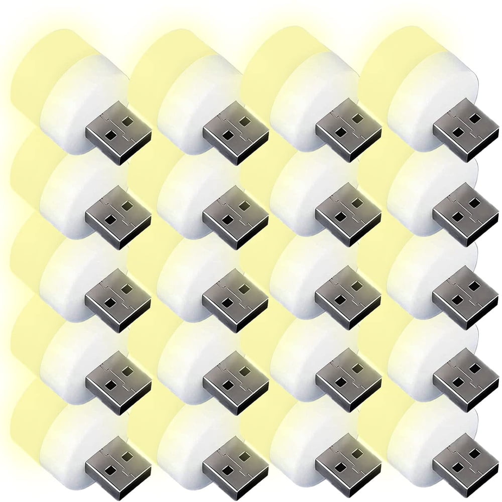 Ledander USB Night Light,Mini LED Bulb,Plug-in Warm White,Compact ...