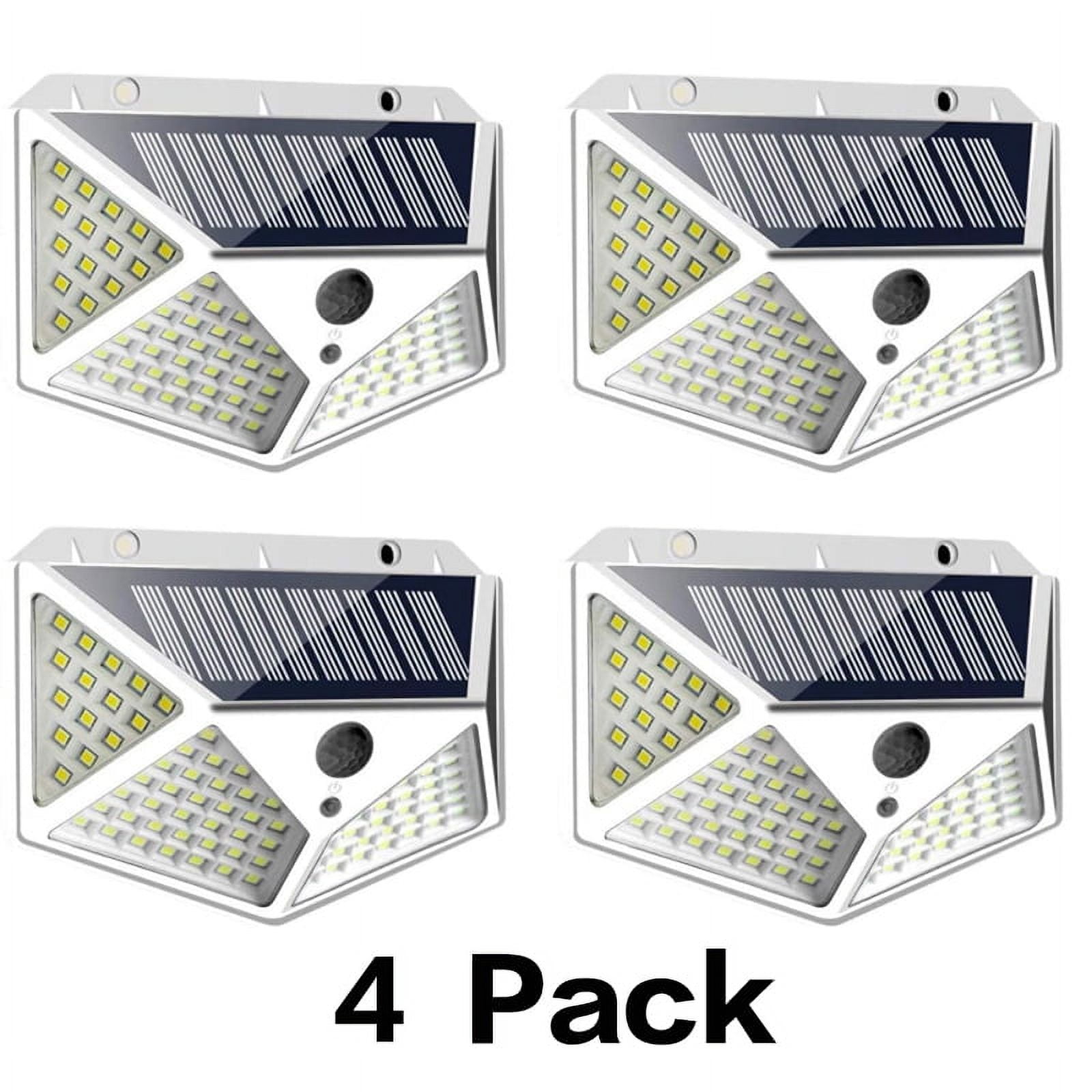 Ledander White 100 Led Solar Motion Sensor Lights Outdoor, Wireless Weatherproof Solar Powered ...