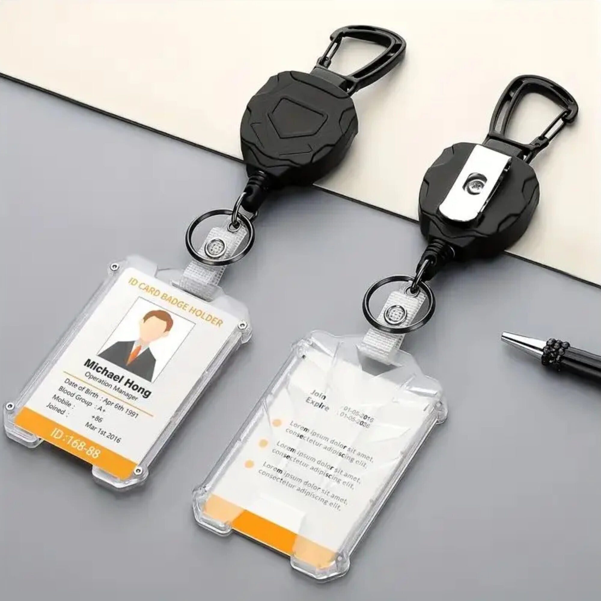 Ledeak Retractable Badge Holder - Heavy Duty Retractable Lanyard ID ...