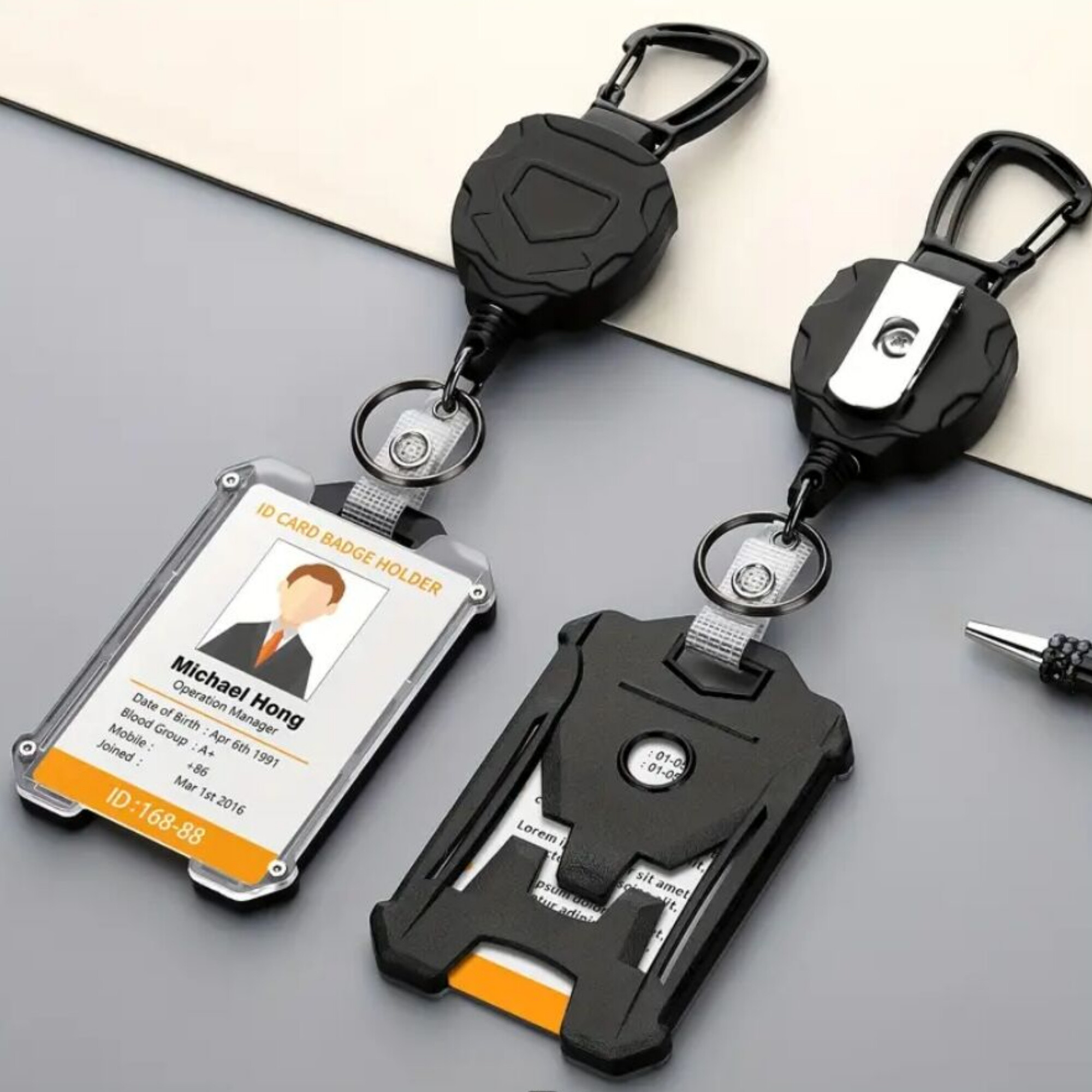 Ledeak Retractable Badge Holder - Heavy Duty Retractable Lanyard ID ...