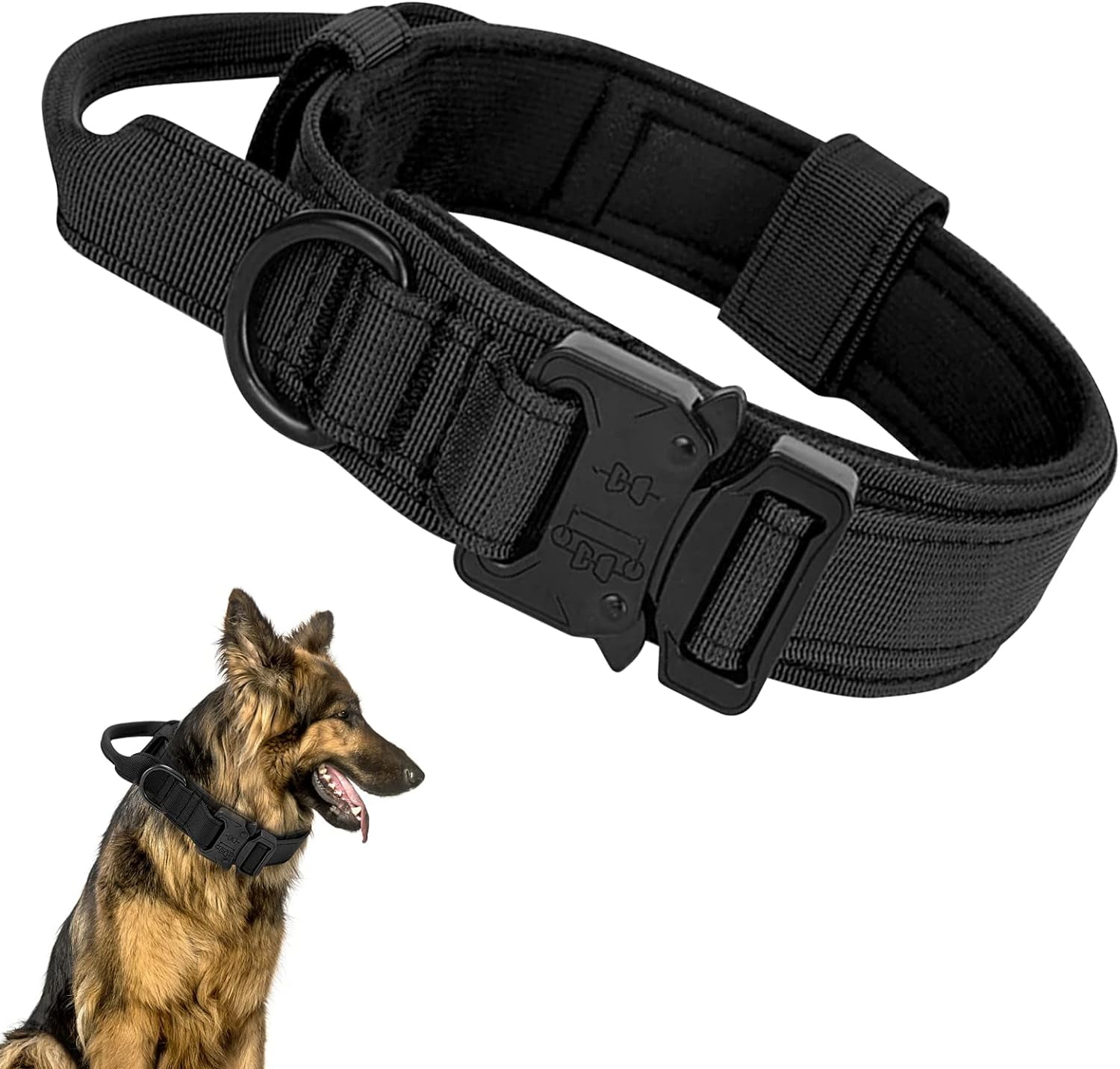 Ledeak Tactical Dog Collar, Padded Breathable Soft Nylon Pet Collar ...