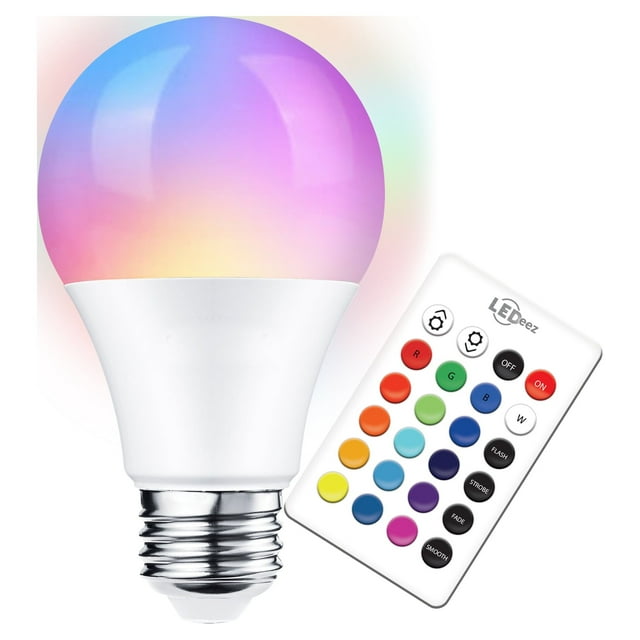 Ledeez LED Light Bulb, Color Changing, 16 Colors, Dimmable, 4 Modes, 6W ...