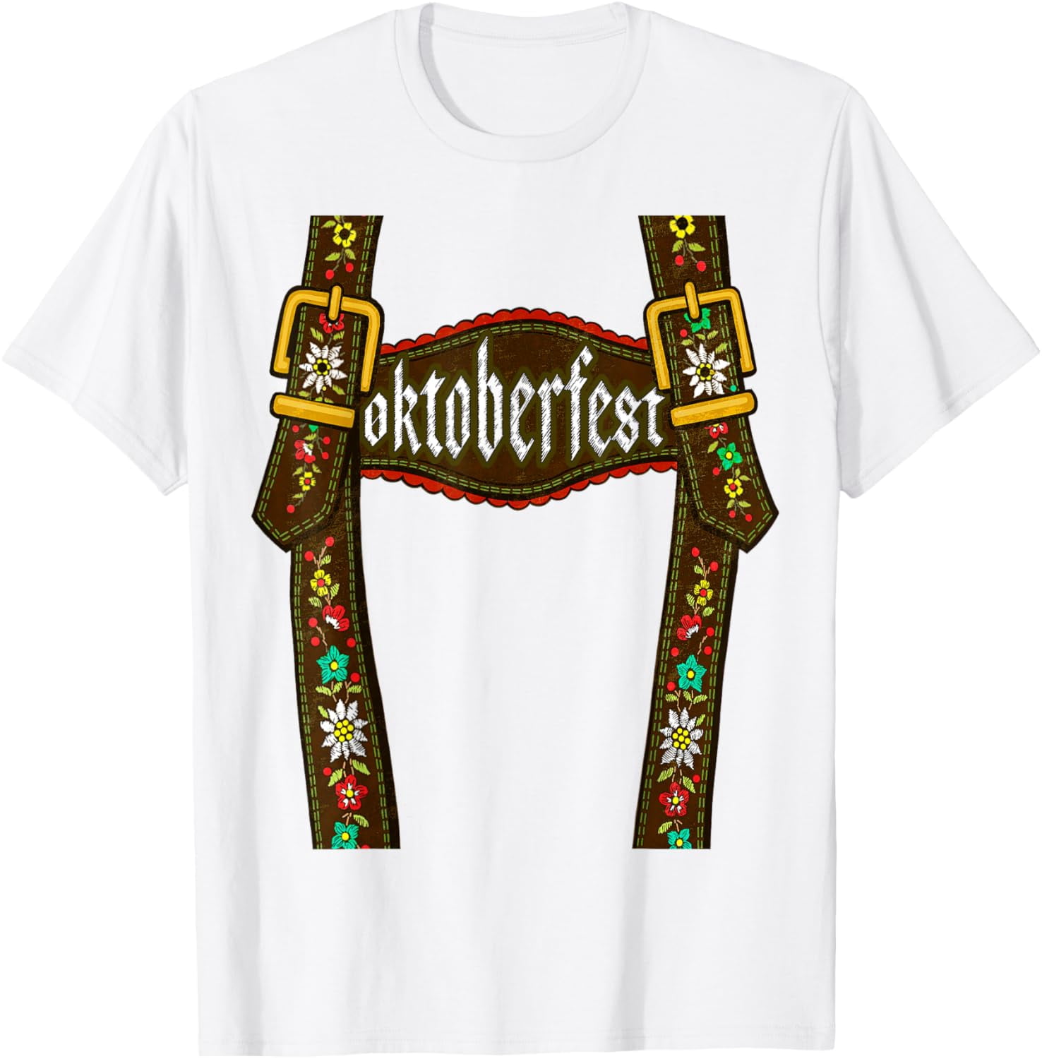 Lederhosen Suspenders Oktoberfest Bavarian Munich Beer T-Shirt ...