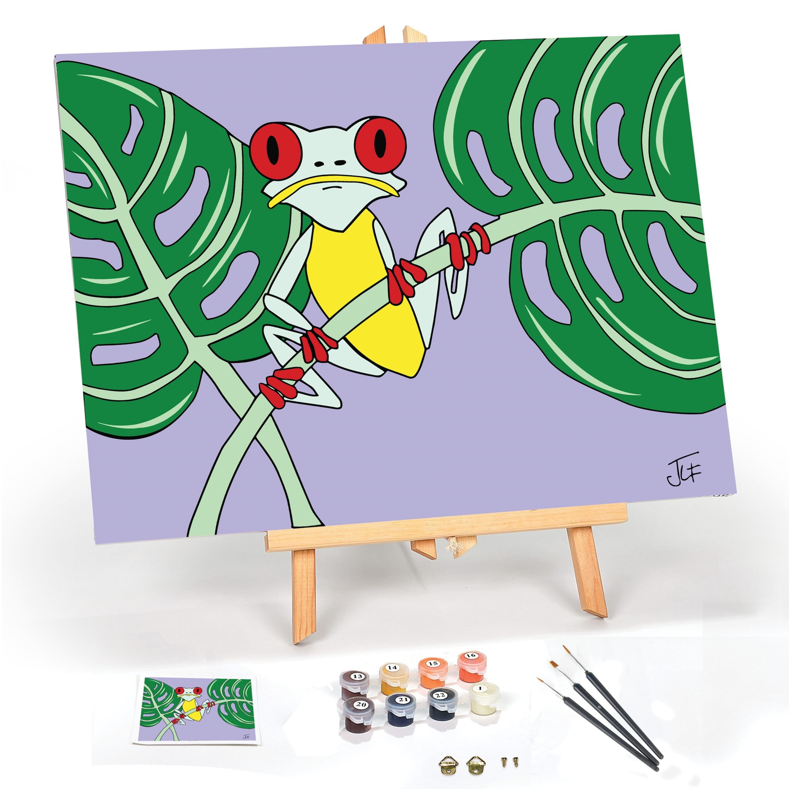 Ledgebay Beginners Paint by Number Kit - PBN Art Set with Wood Handle ...