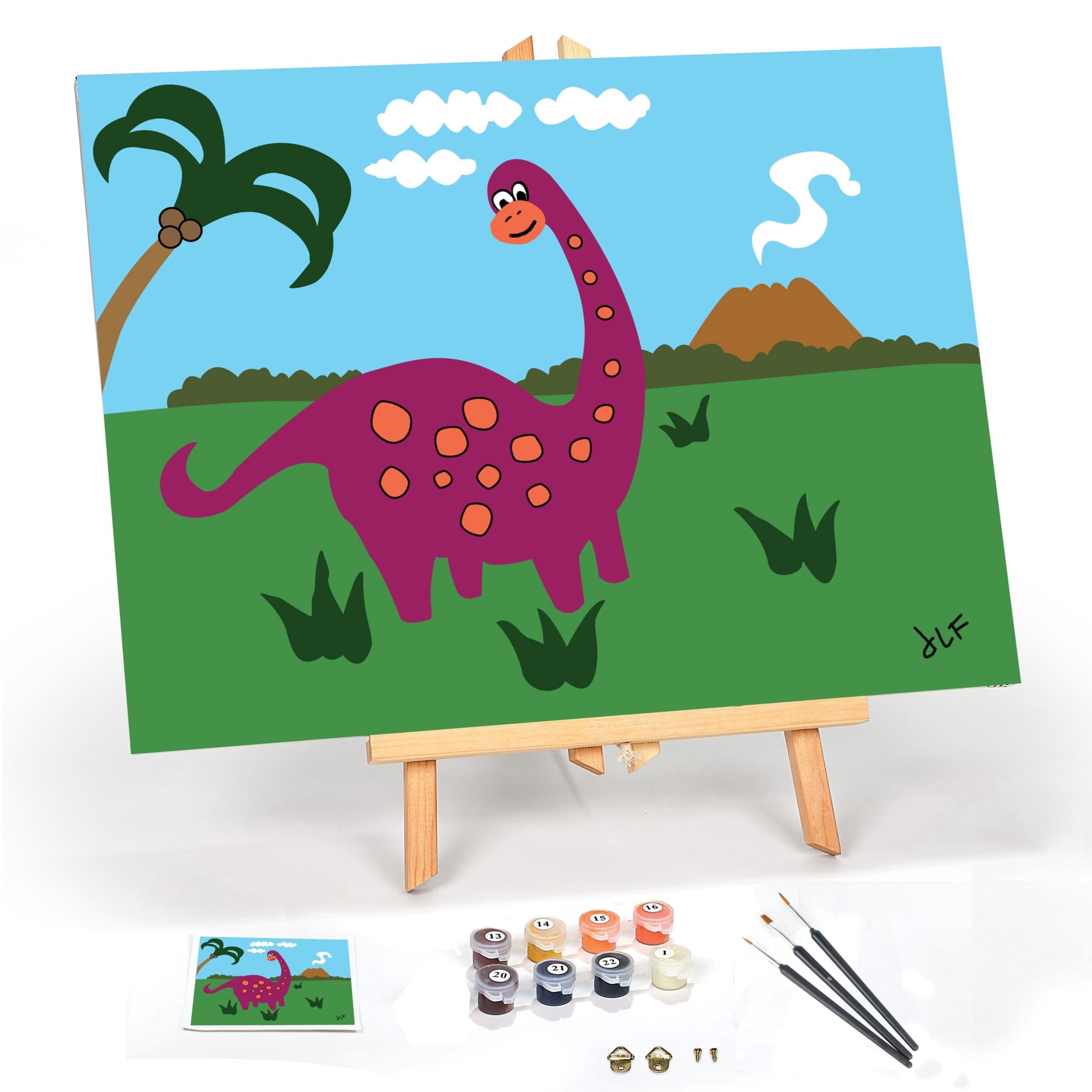 Ledgebay Beginners Paint by Number Kit - PBN Art Set with Wood Handle ...