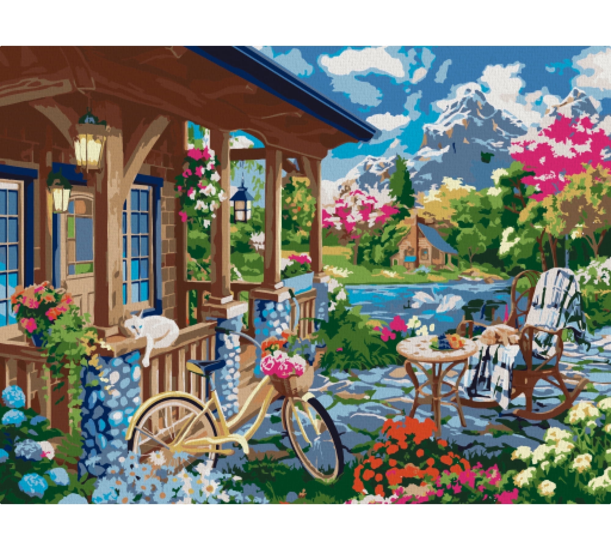 Ledgebay Paint by Number for Adults, Unframed(Colorful House Near the ...