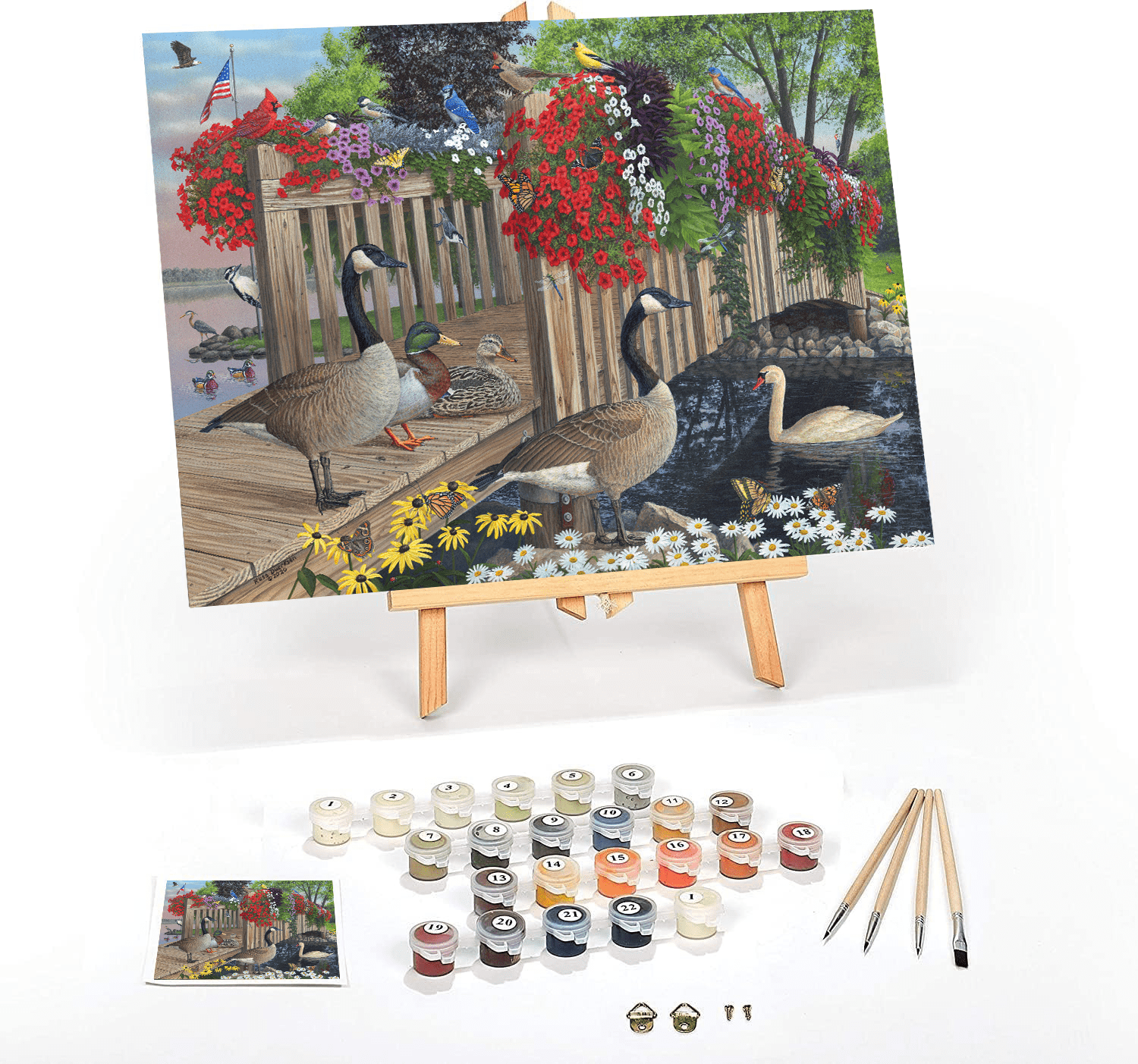 Ledgebay Paint by Number Kit for Adults: Framed Canvas, Acrylic Paints ...