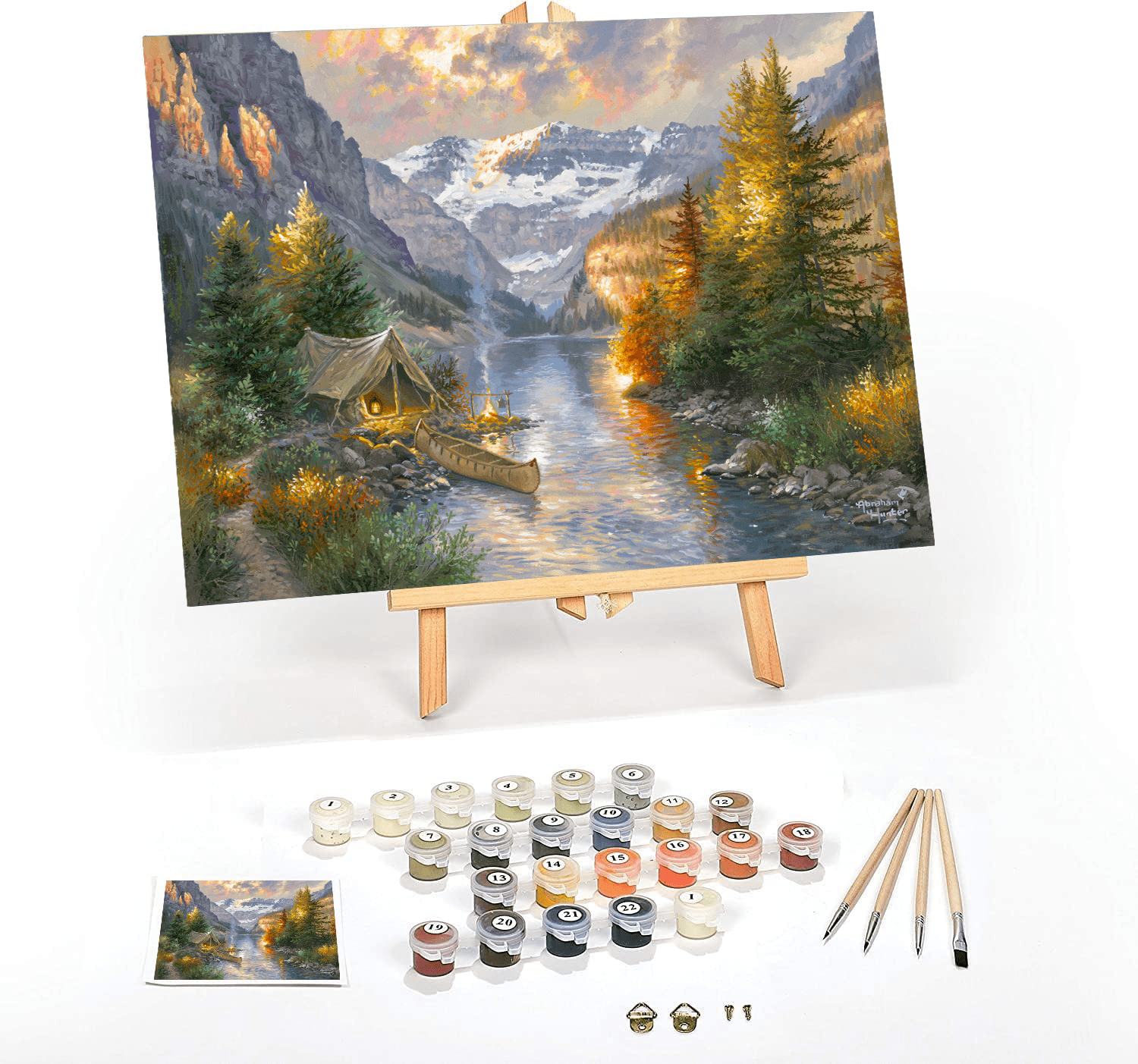 Ledgebay Paint By Numbers Kit For Adults (Rocky Mountain Campsite ...