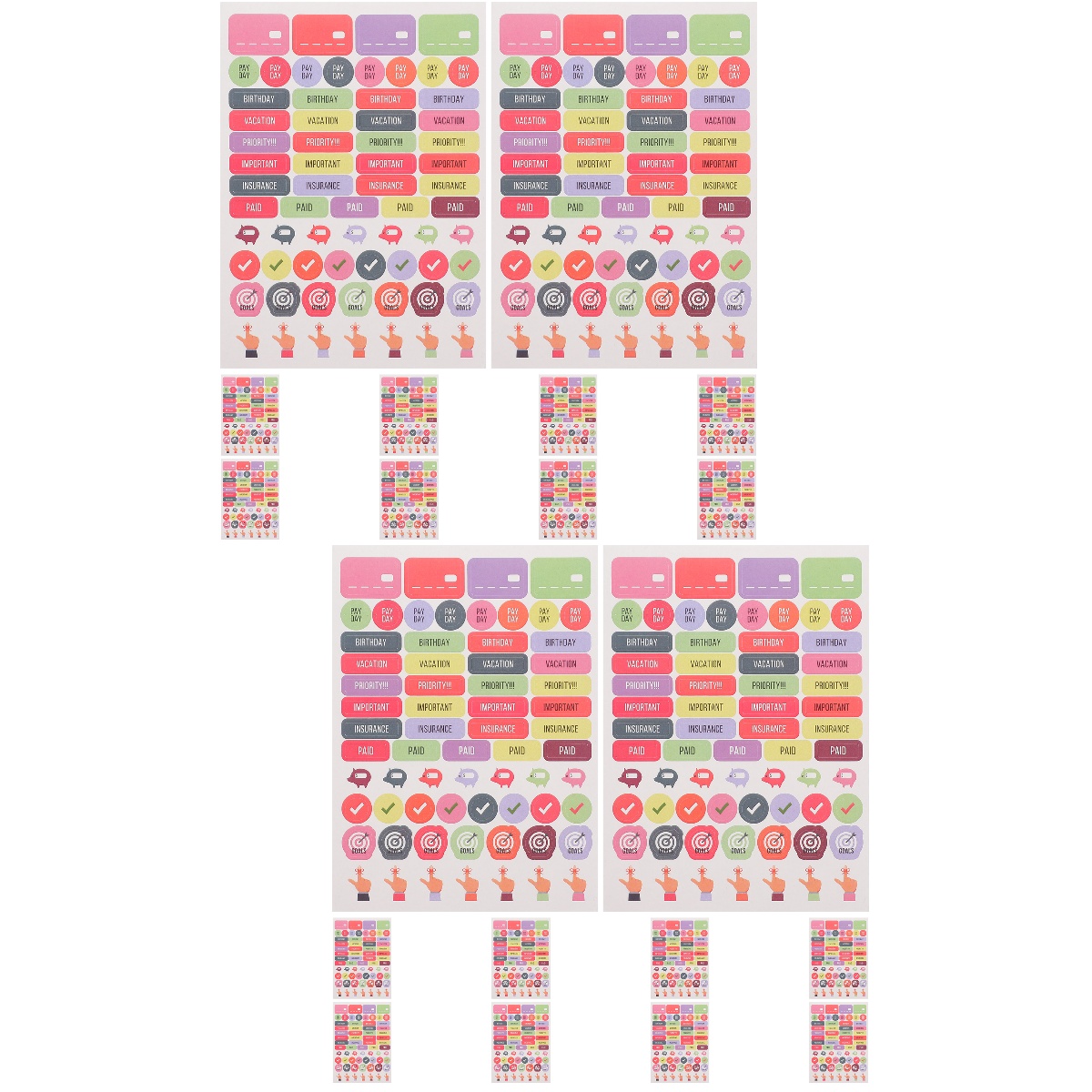 Ledger Stickers Scrapbook Scrapbooking for Calendar Self-adhesive ...
