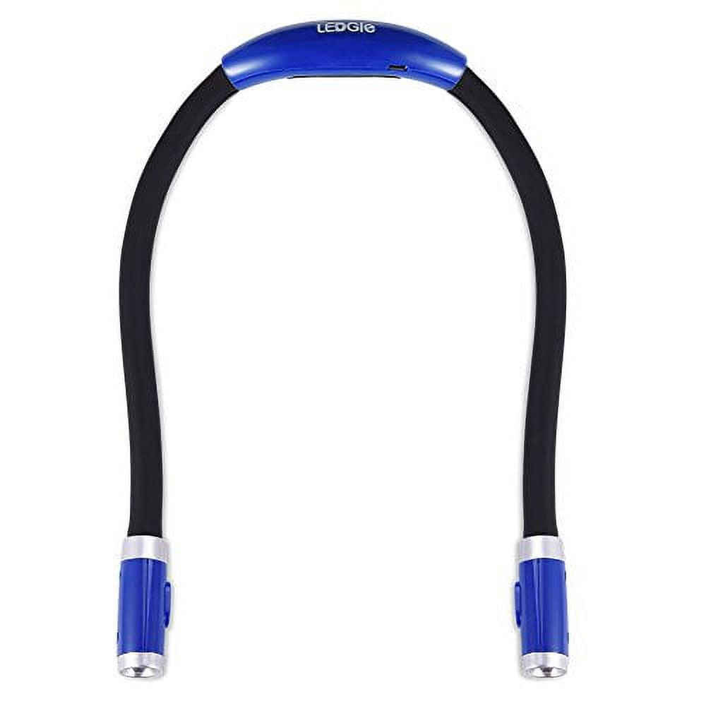 Ledgle Portable Neck Book Light - Rechargeable LED Reading Lamp, Hands ...