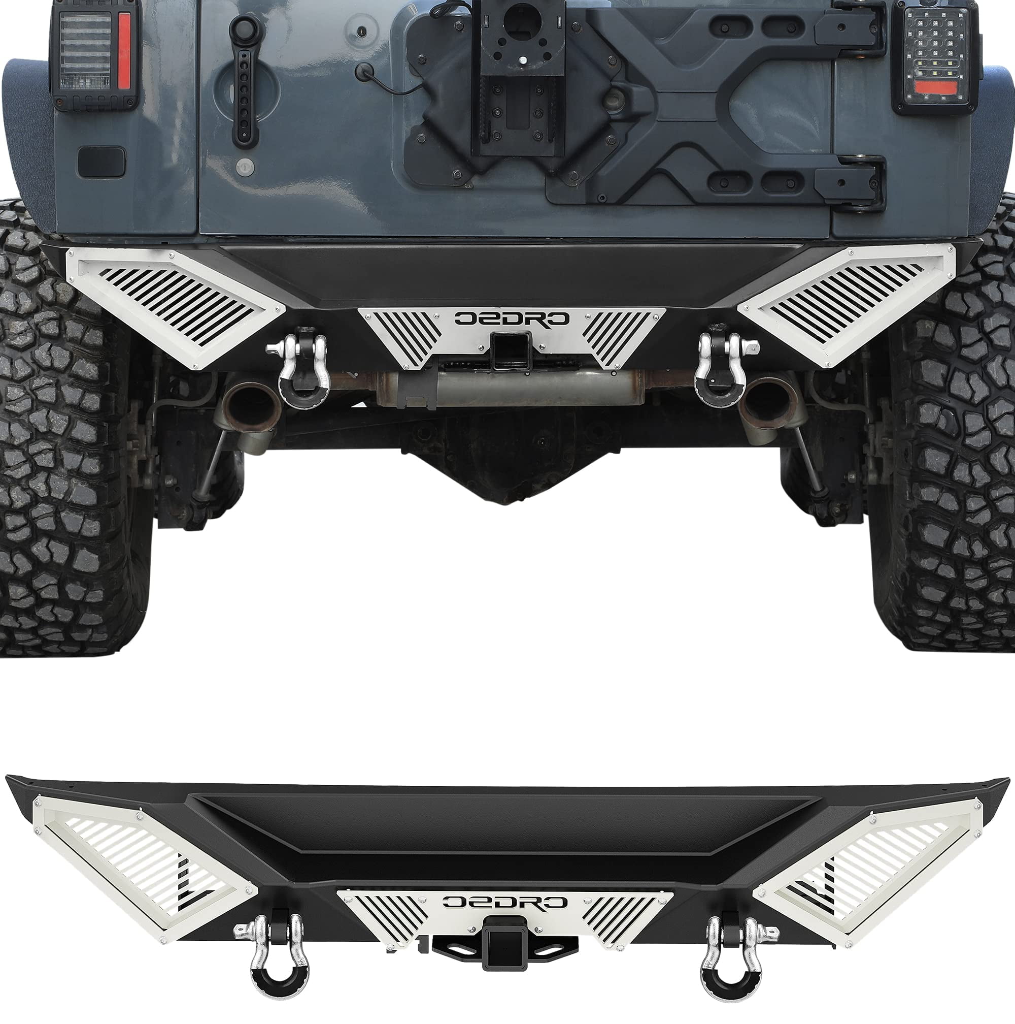 Ledkingdomus Off-Road Rear Bumper for 2007-2018 Jeep Wrangler JK ...