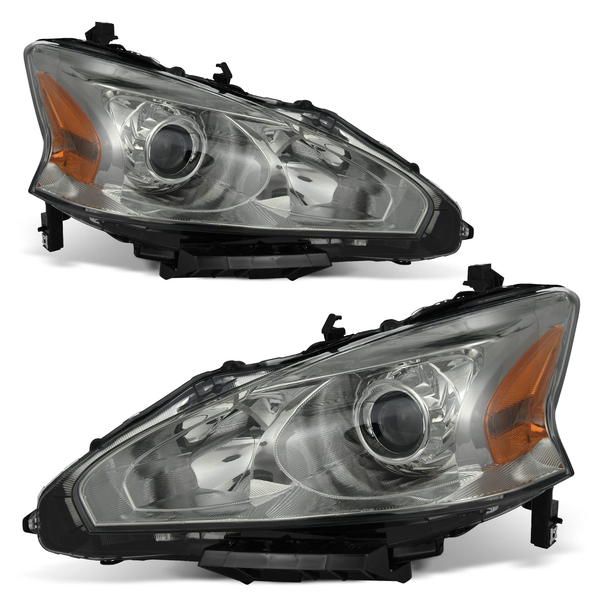 Ledkingdomus Projector Headlights Amber Corner Headlamps for Nissan ...