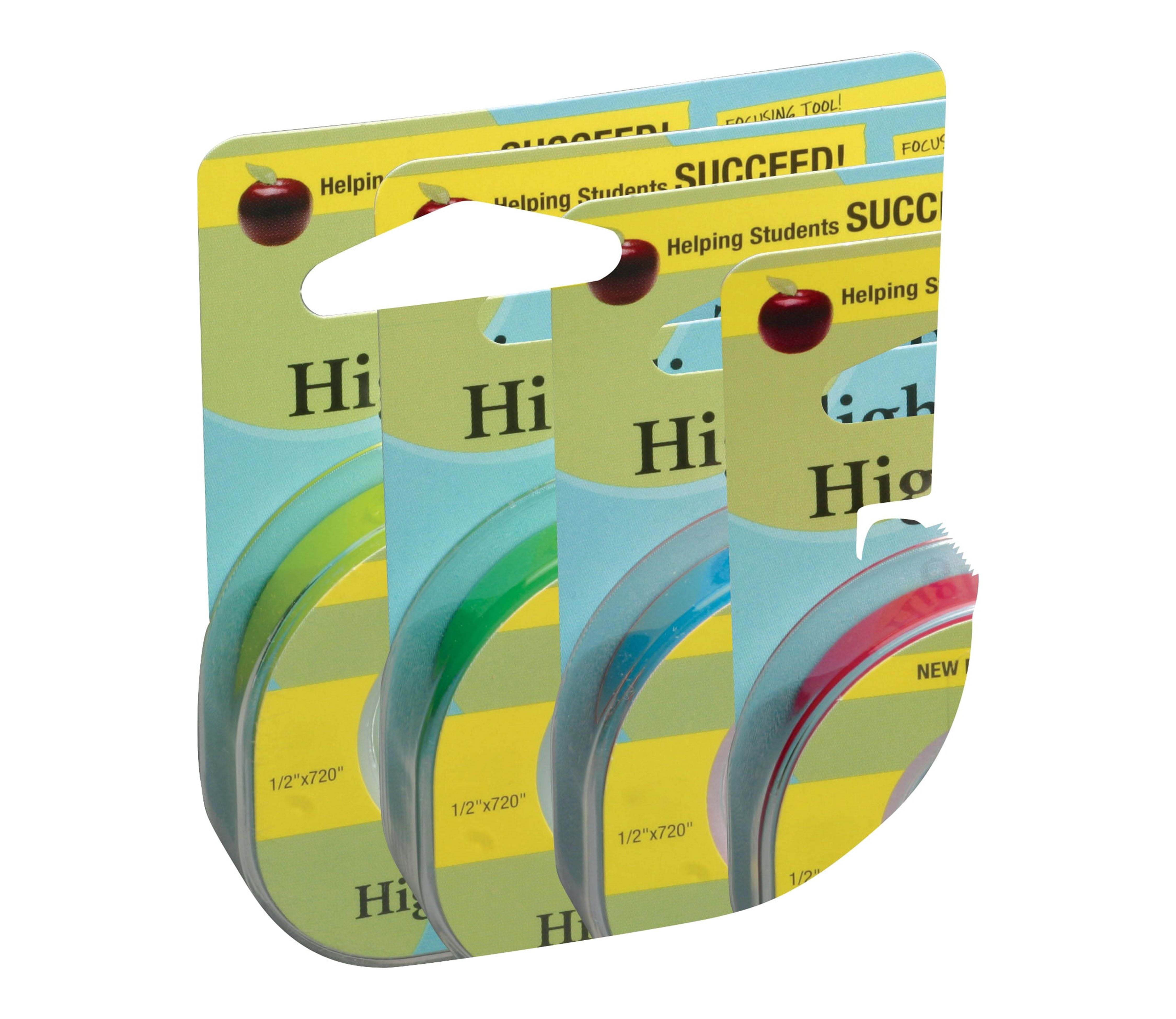 Lee 3-Line Removable Wide Highlighter Note Tape, 1/2 X 393 in, Green ...