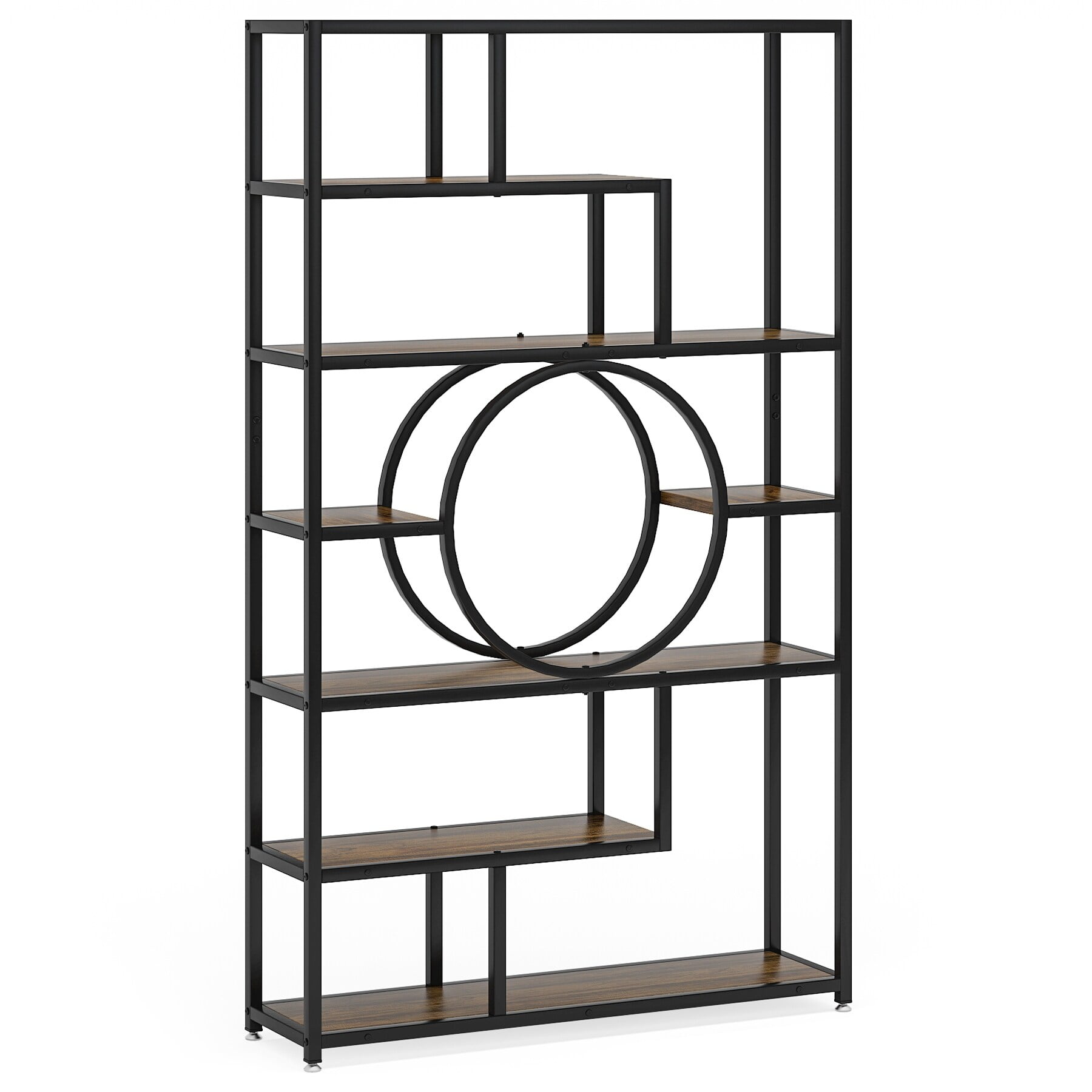 Lee 72'' Bookcase Bookshelf, 7-Tier Tall Etagere Bookcases Book Shelves ...