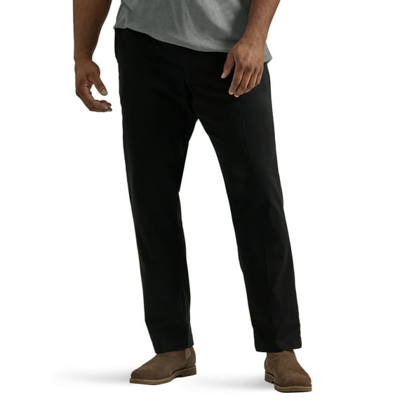 Lee Big Men's Extreme Motion Relaxed Fit Flat Front Pant with Flex ...