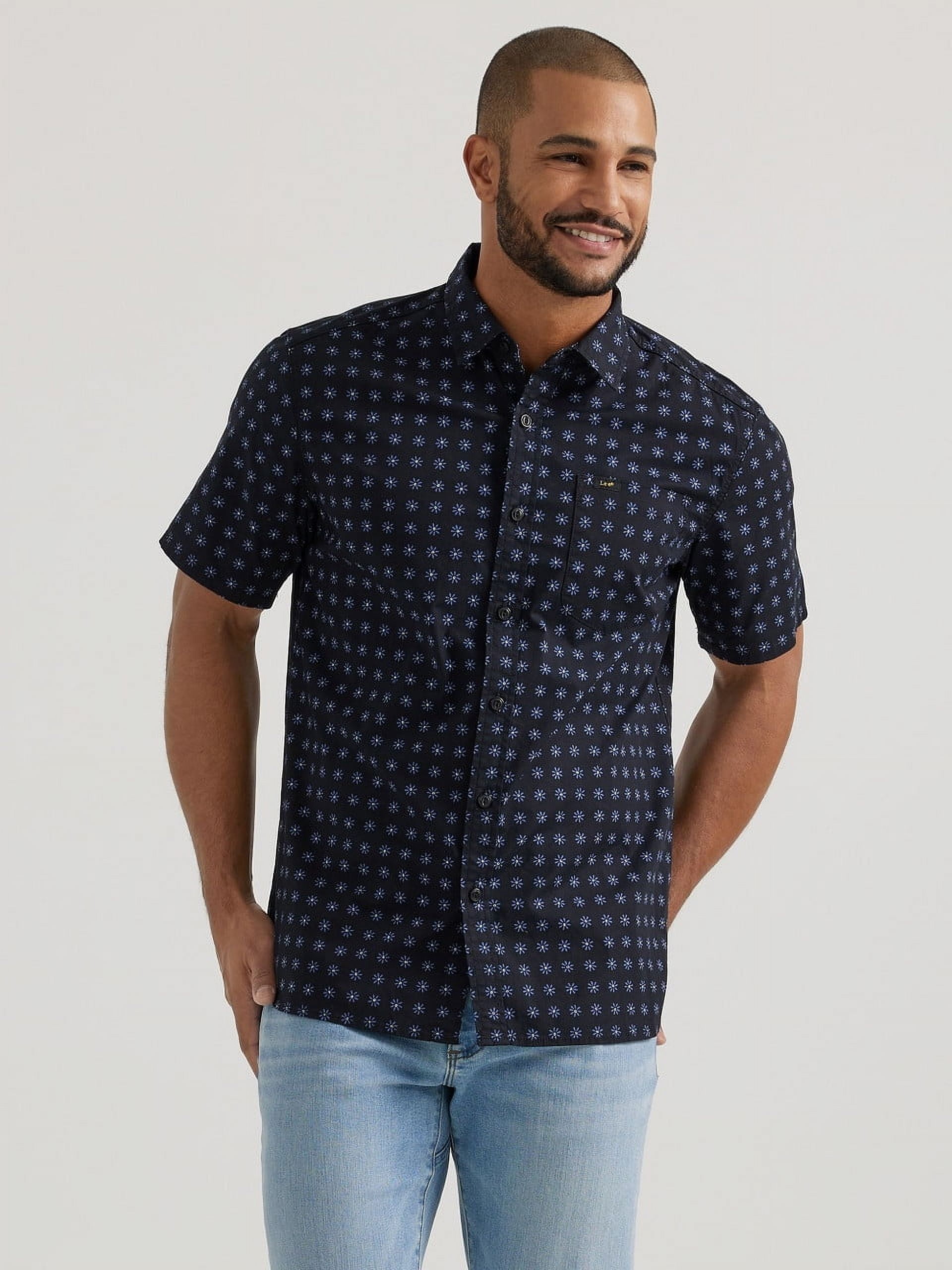 Lee Black Surf Blue Floral Print - Mens Shirt - 112347461 - Walmart.com
