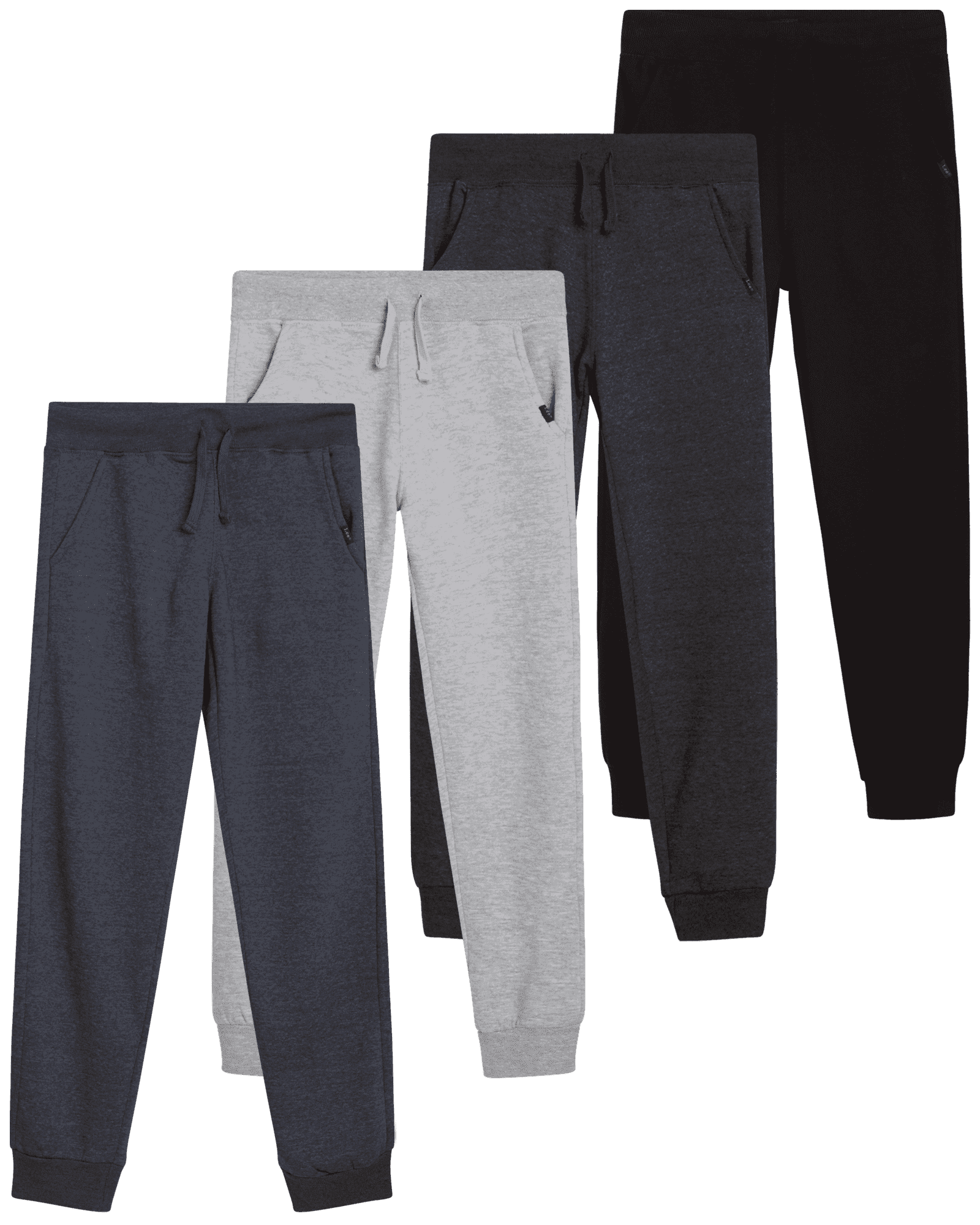 Lee Boys' Sweatpants - 4 Pack Basic Cozy Active Fleece Jogger Pants ...