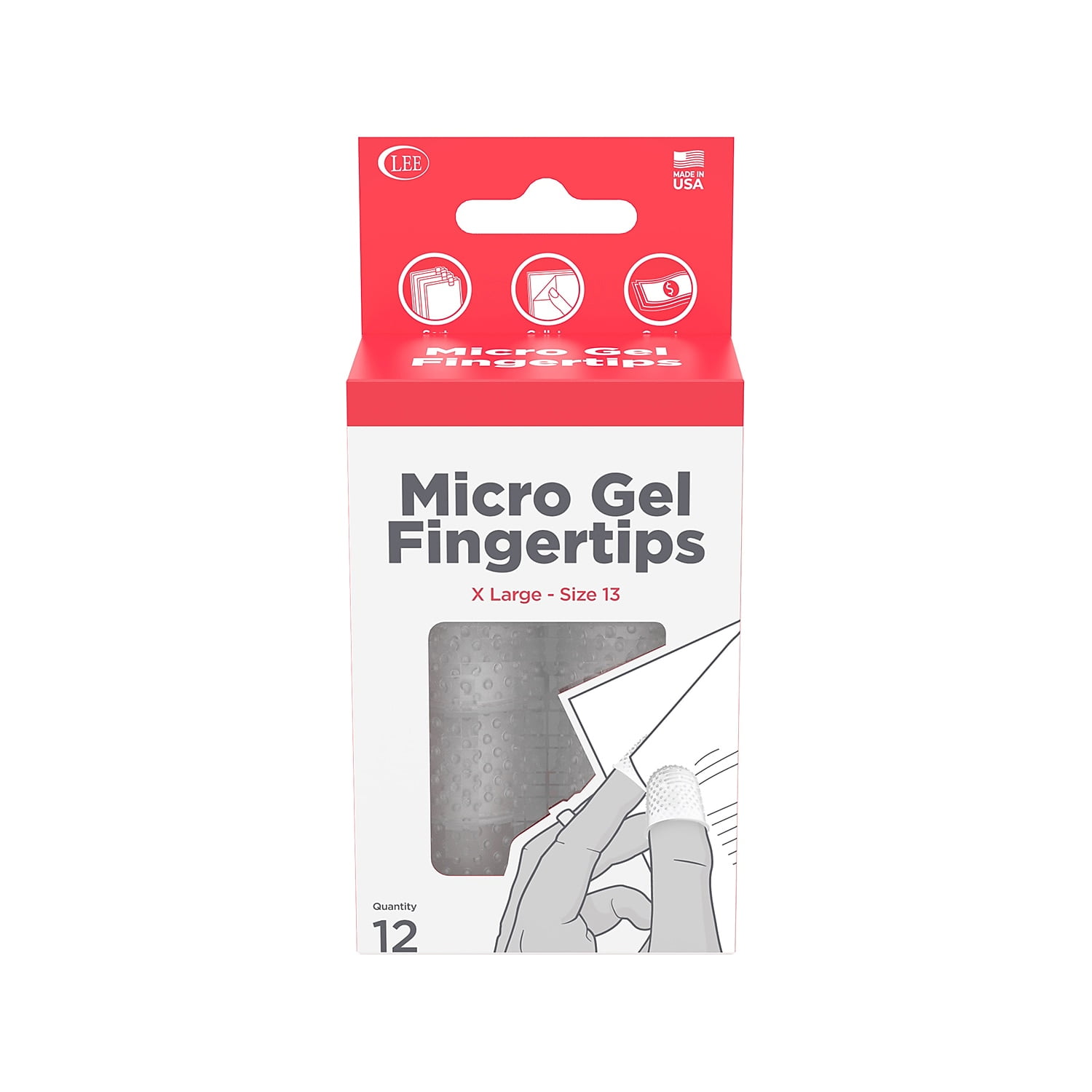Size 13 Micro-Gel Fingertips - X-Large Clear (12/Pack) - Walmart.com