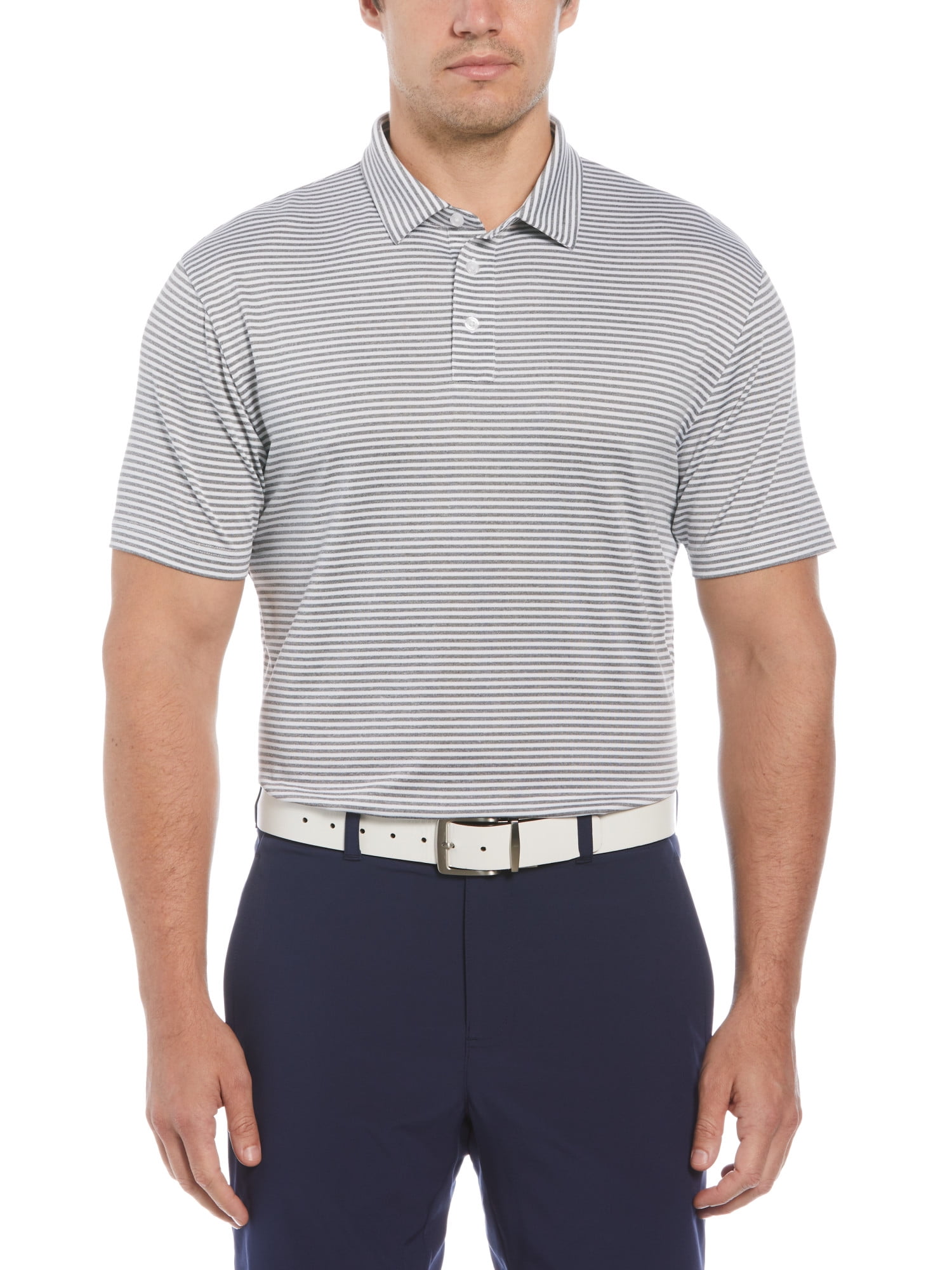 Lee Golf Men's Feeder Stripe Polo Shirt, Lightweight, Moisture-Wicking ...