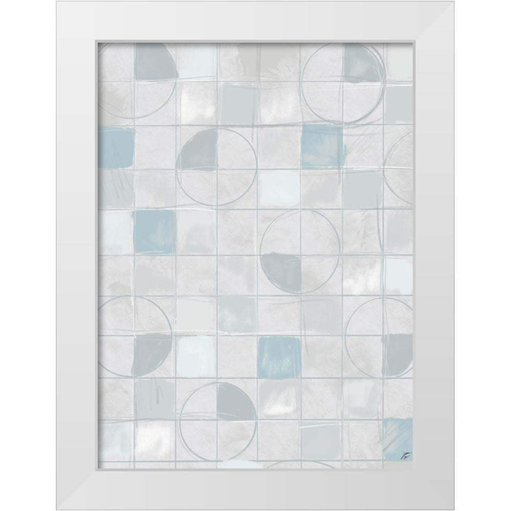 Lee, Judson 19x24 White Modern Wood Framed Museum Art Print Titled - Circle Gets the Square II ...