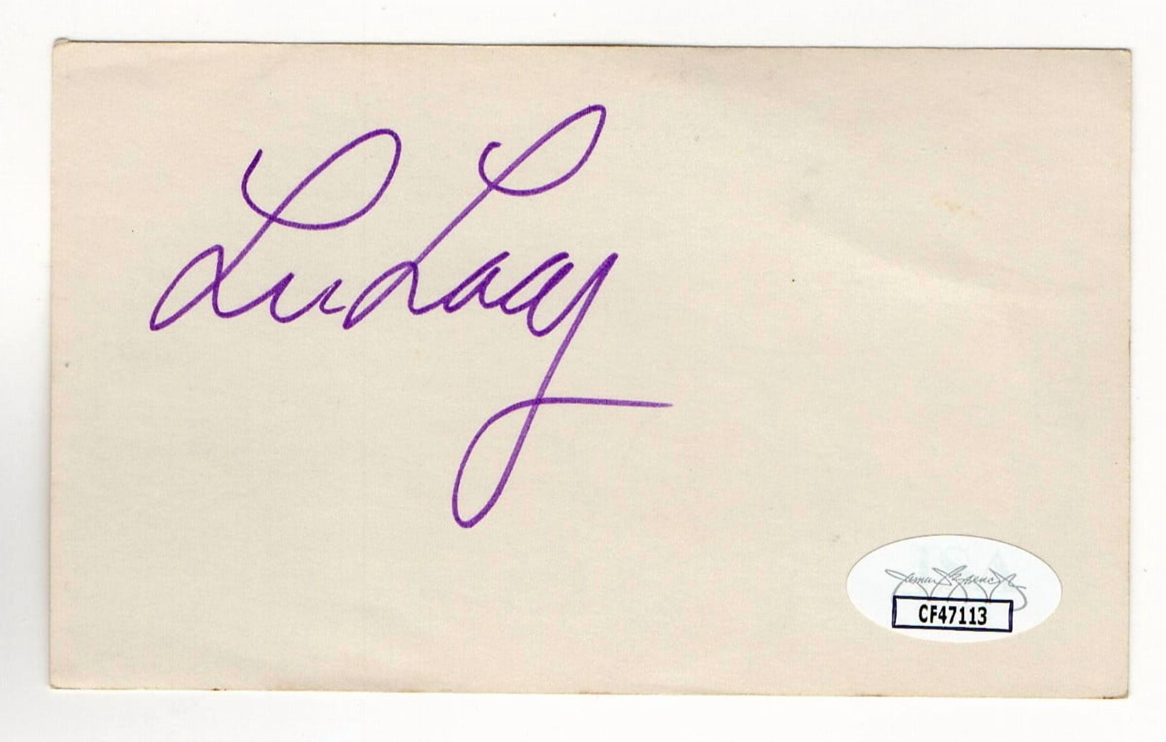 Lee Lacy Signed Autographed 3X5 Index Card Dodgers Pirates JSA CF47113 ...