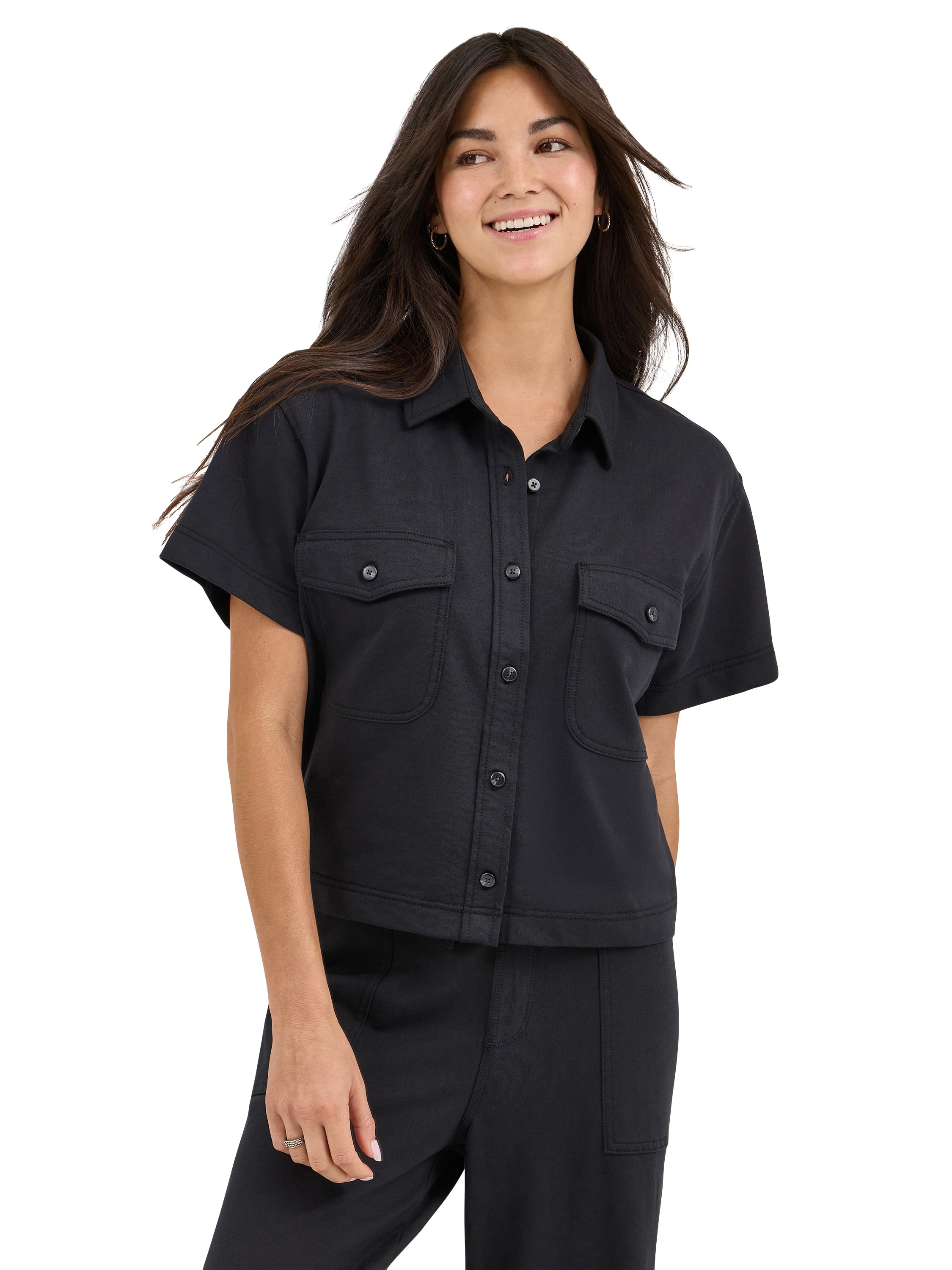 Lee® Women's Lee Layers Knit Button Front Top, Sizes XS-XXL - Walmart.com
