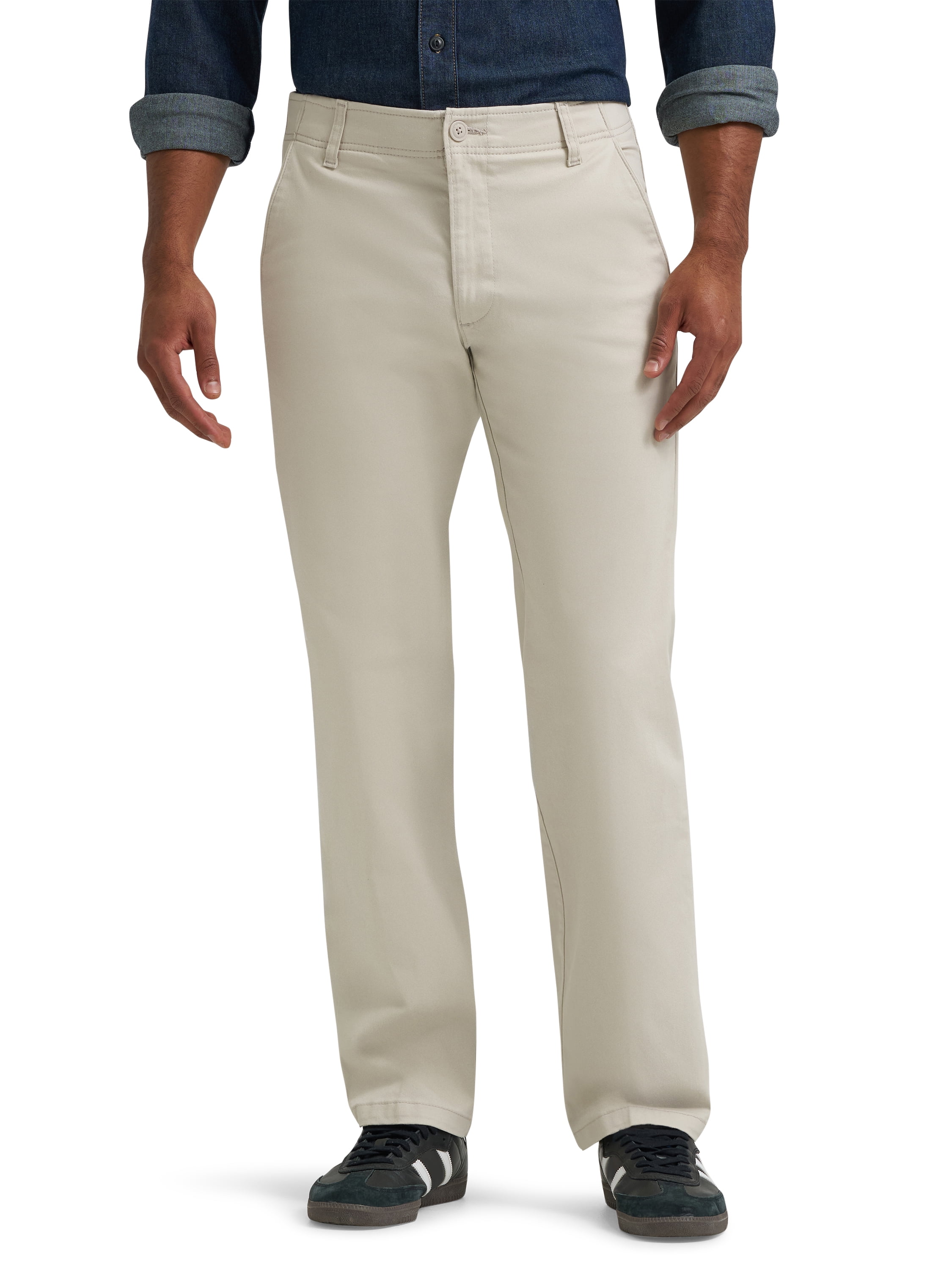 Lee Men’s Extreme Comfort Flat Front Pant - Walmart.com