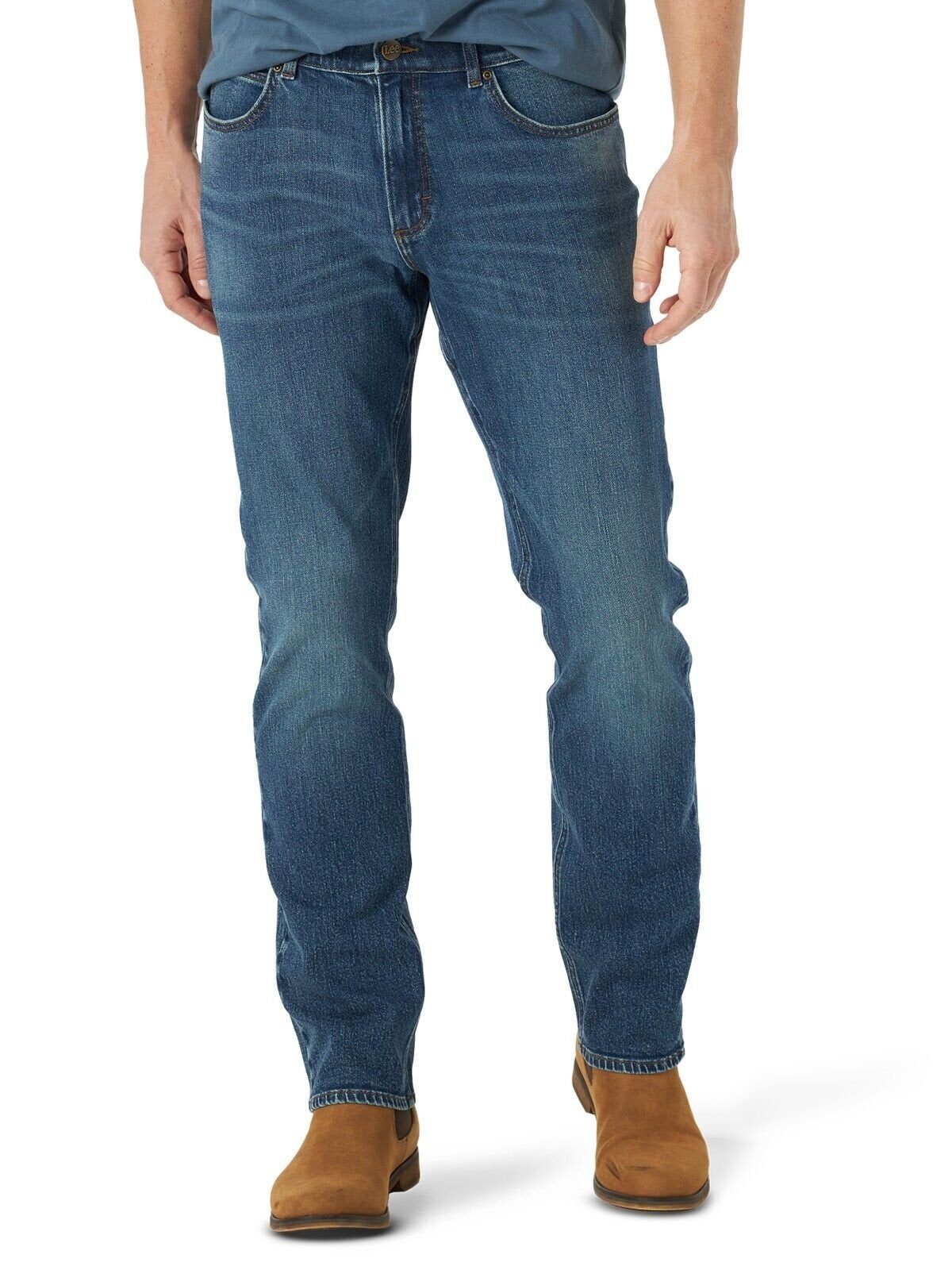 Lee Men's Extreme Motion Bi-Stretch Straight Fit Tapered Leg Jean Below The Belt - Walmart.com