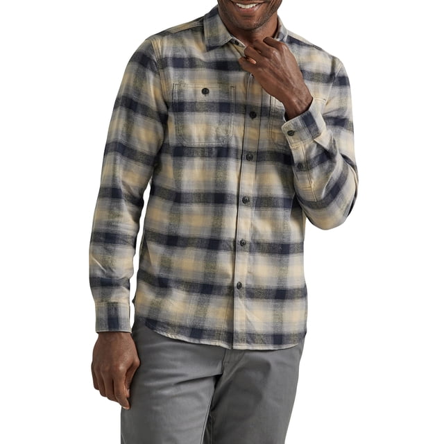 Lee® Men's Extreme Motion Plaid Flannel Work Shirt with Moisture ...