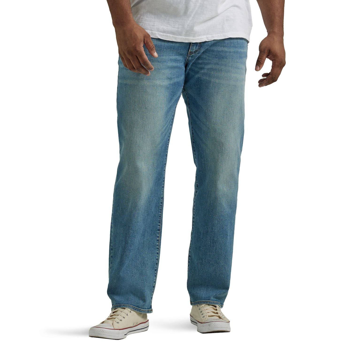 Lee Men's Extreme Motion Relaxed Fit Straight Leg Jeans 44x32 Knox ...
