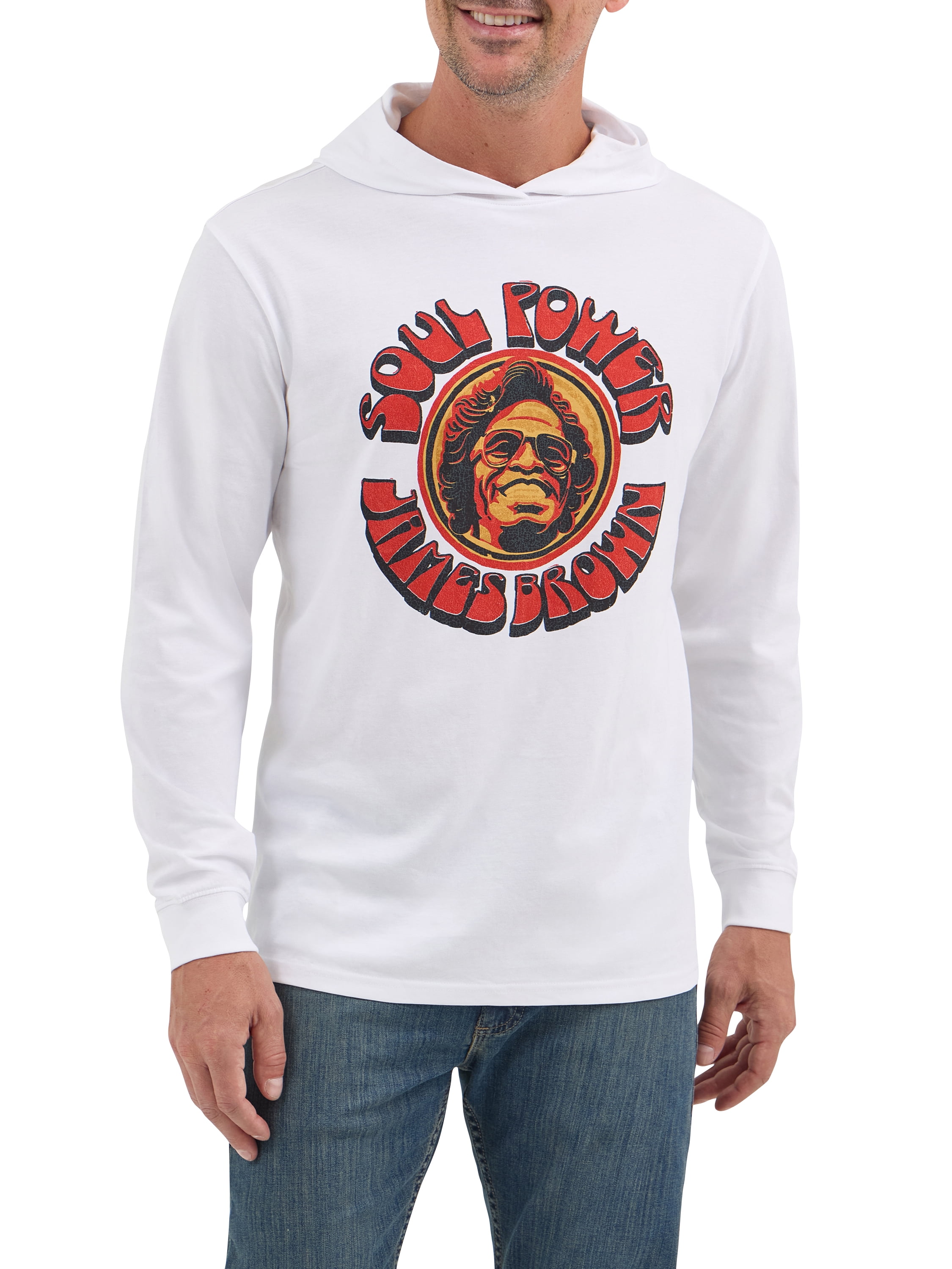 Lee® Men's Hooded Long Sleeve James Brown Graphic Tee - Walmart.com