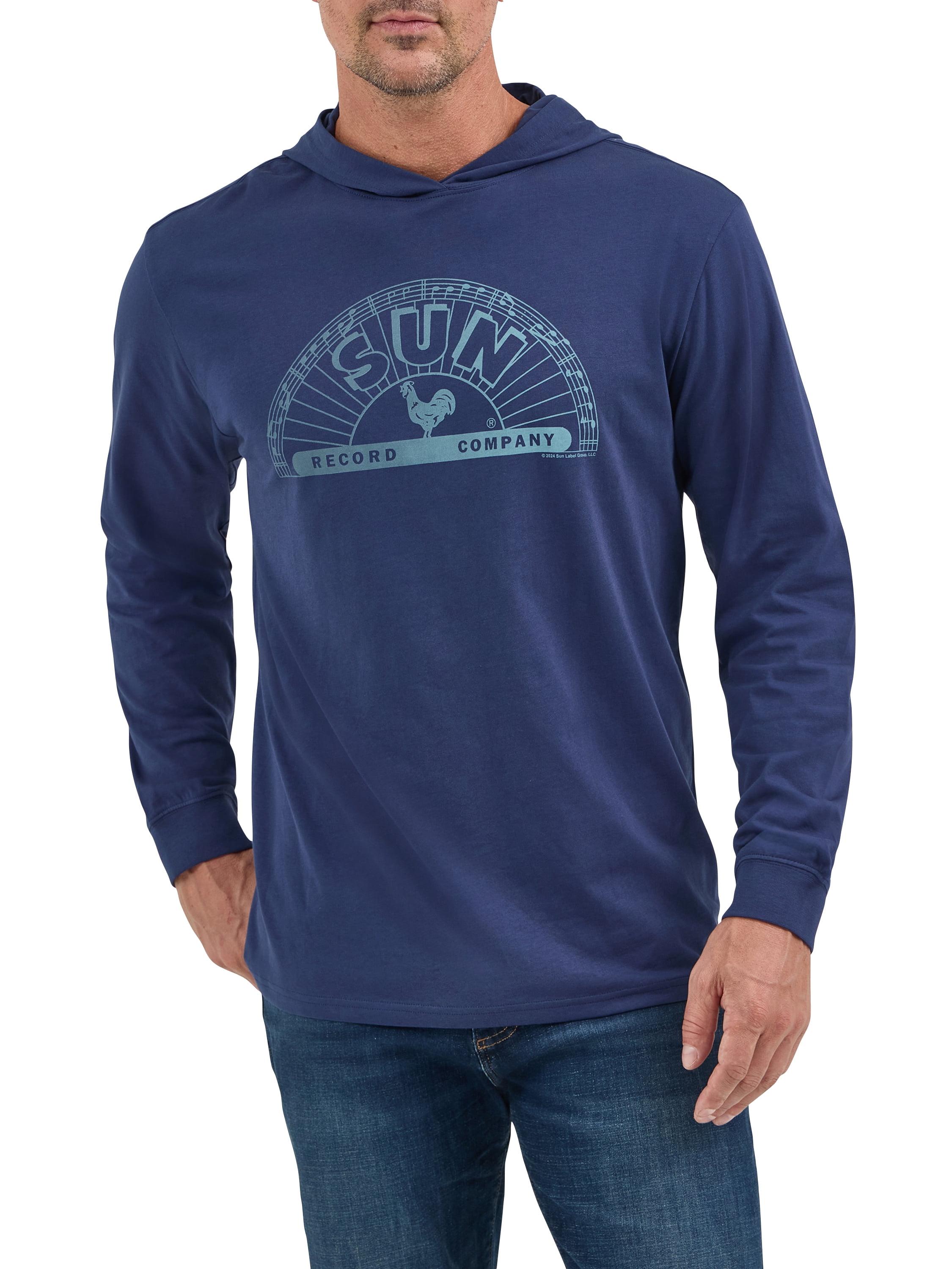 Lee® Men's Hooded Long Sleeve Sun Record Company Graphic Tee - Walmart.com