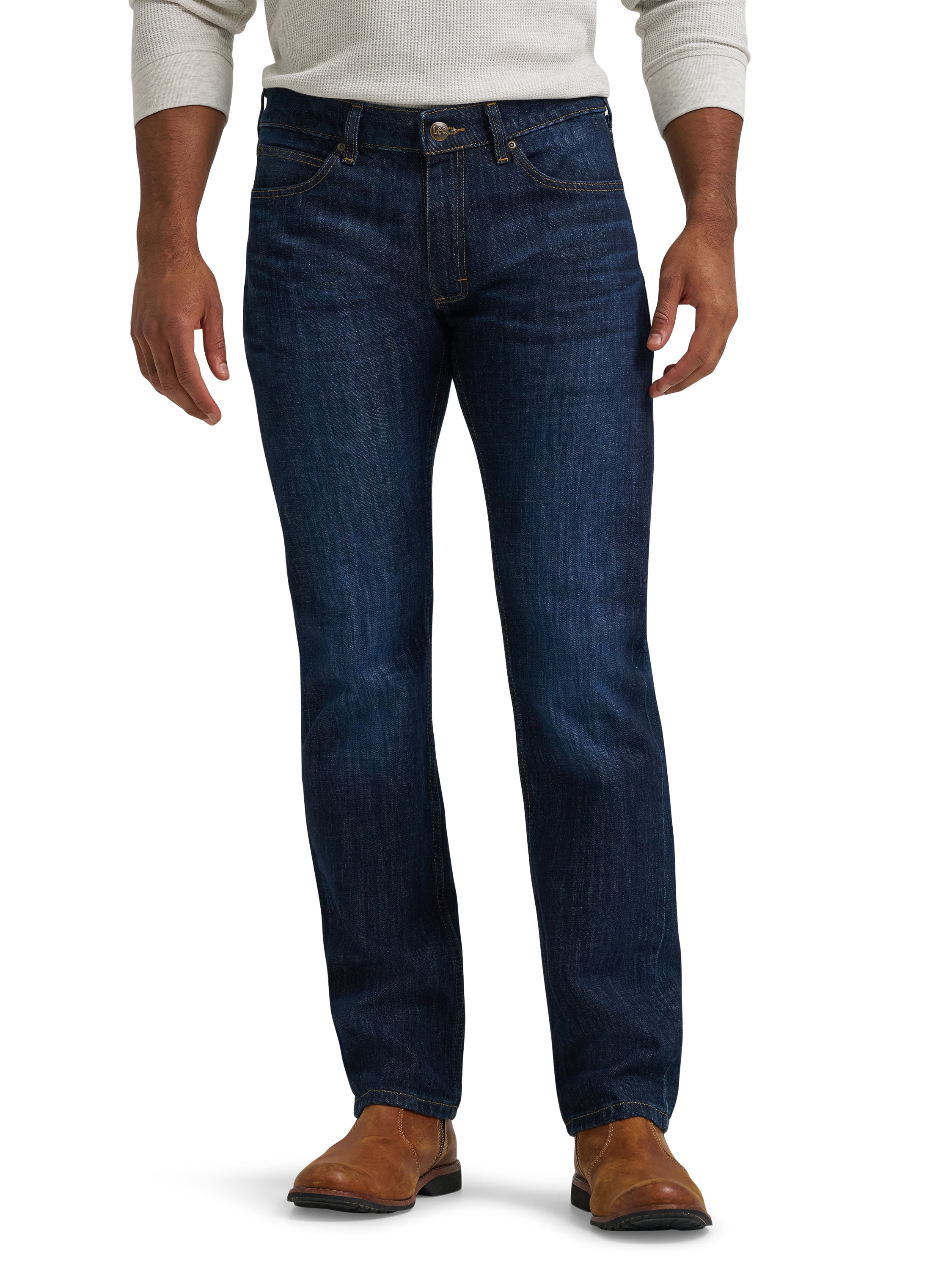 Lee Men's Legendary Denim Five Pocket Slim Straight Jeans - Walmart.com