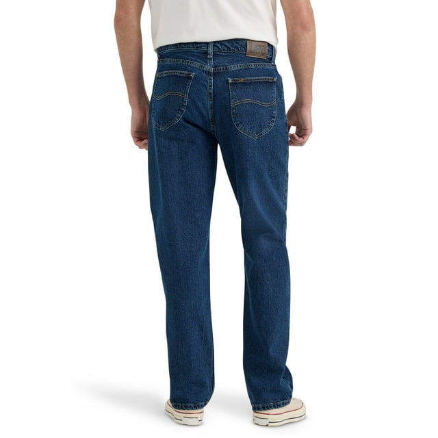 Lee Men's Legendary Loose Fit Stretch Cotton Jean Straight Leg 5 Pocket - Walmart.com