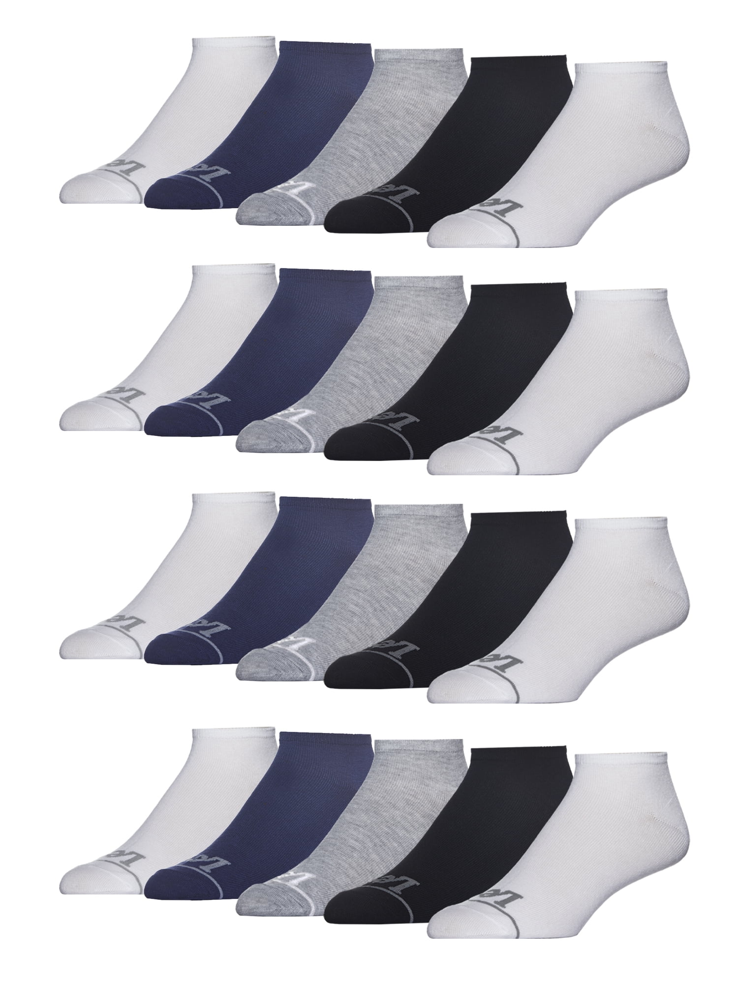 Lee Men’s No Show Socks, 20 Pack, Sizes 10-13 - Walmart.com