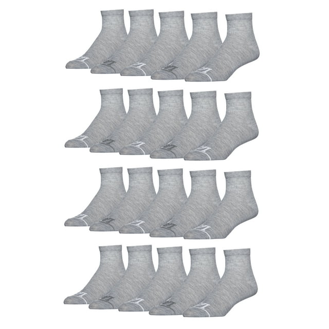 Lee Men's Quarter Low Cut Socks, 20 Pack, Sizes 10-13 - Walmart.com