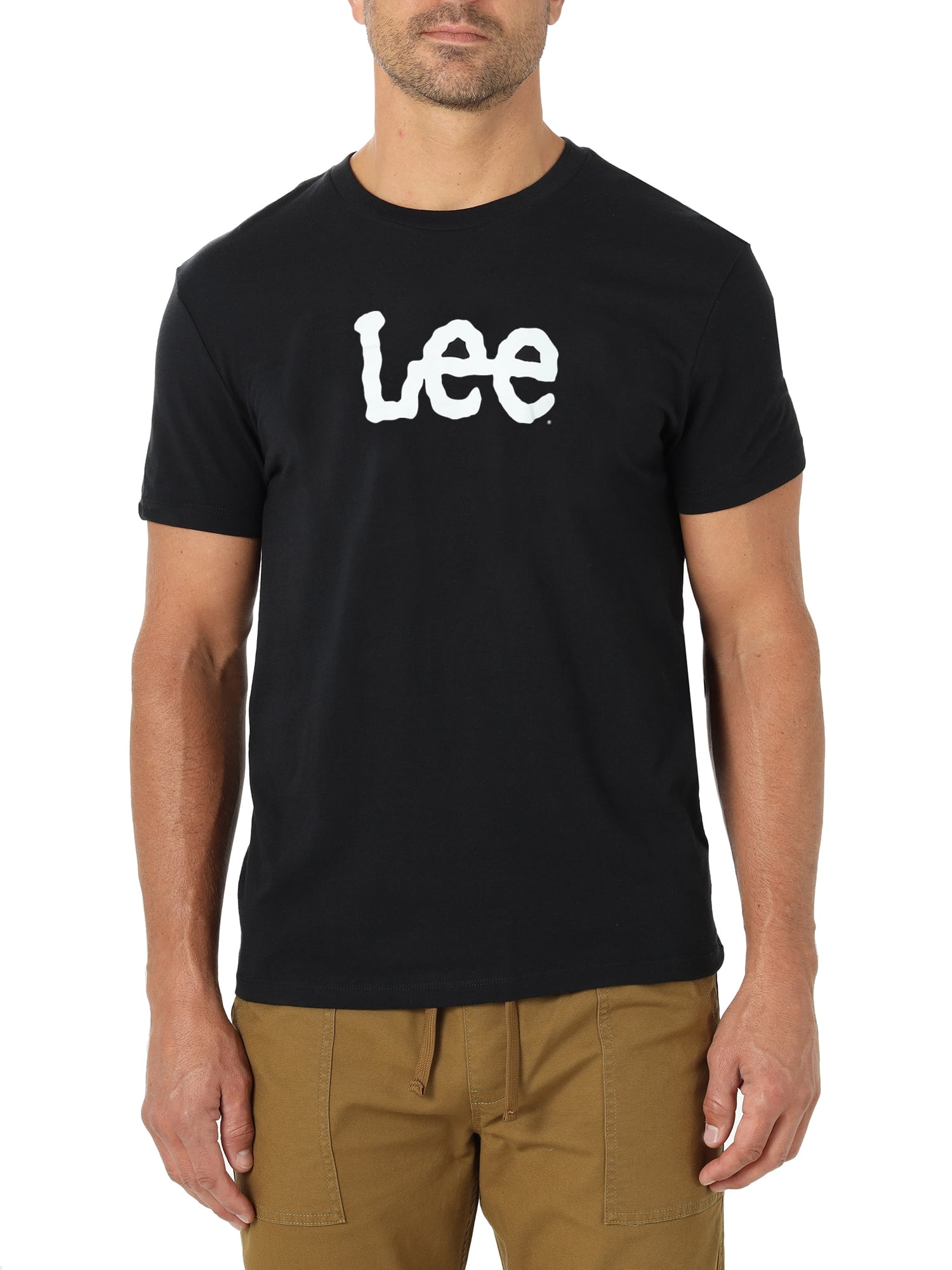 Lee Men's Short Sleeve Crew Neck Logo Tee - Walmart.com