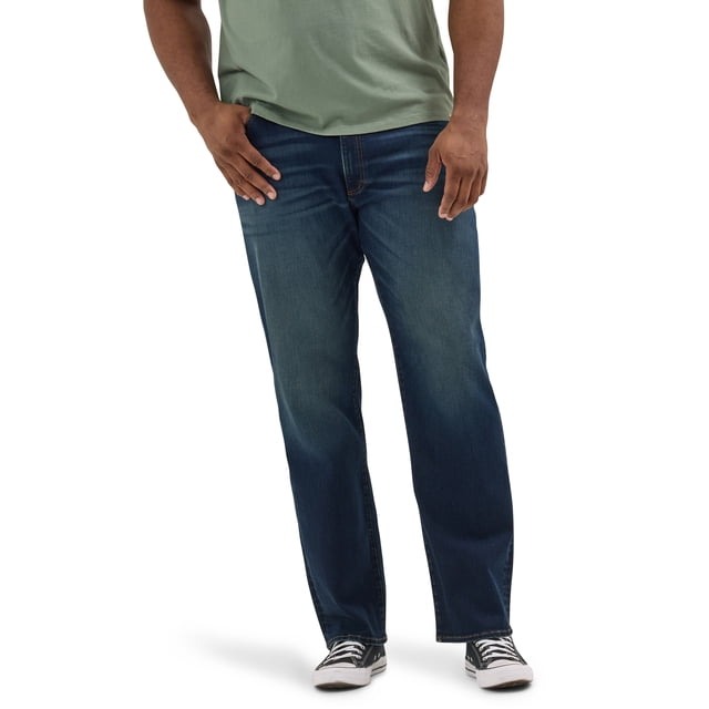 Lee Men's Extreme Motion Relaxed Straight Leg Jeans with Flex Waistband ...