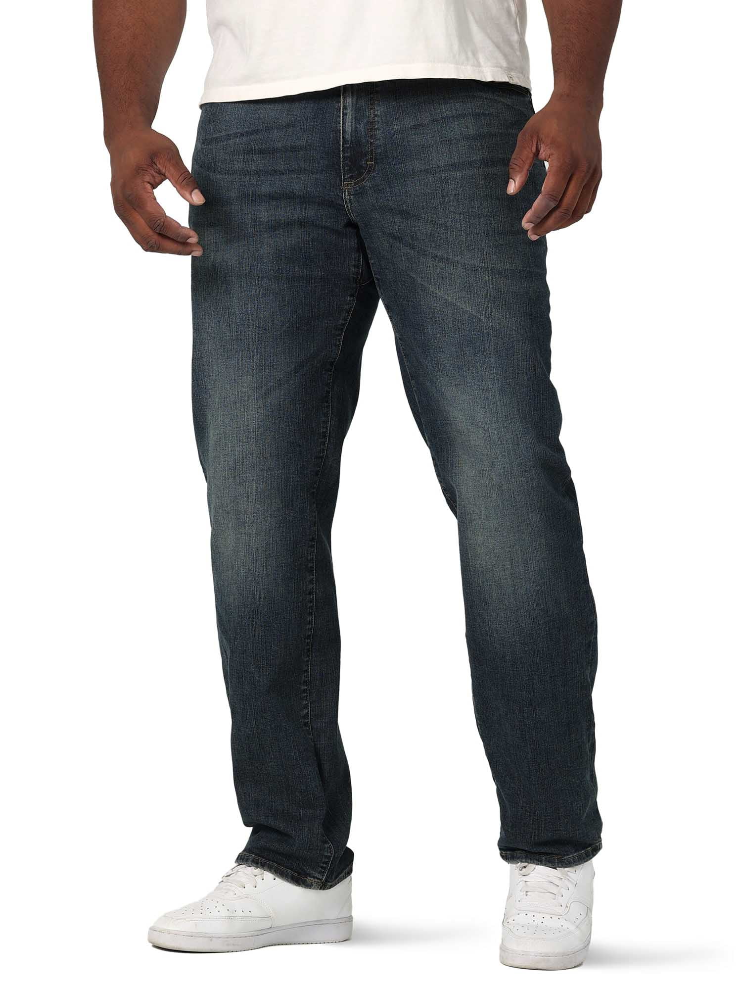 Lee Men's Big & Tall Extreme Motion Relaxed Straight Leg Jeans with ...