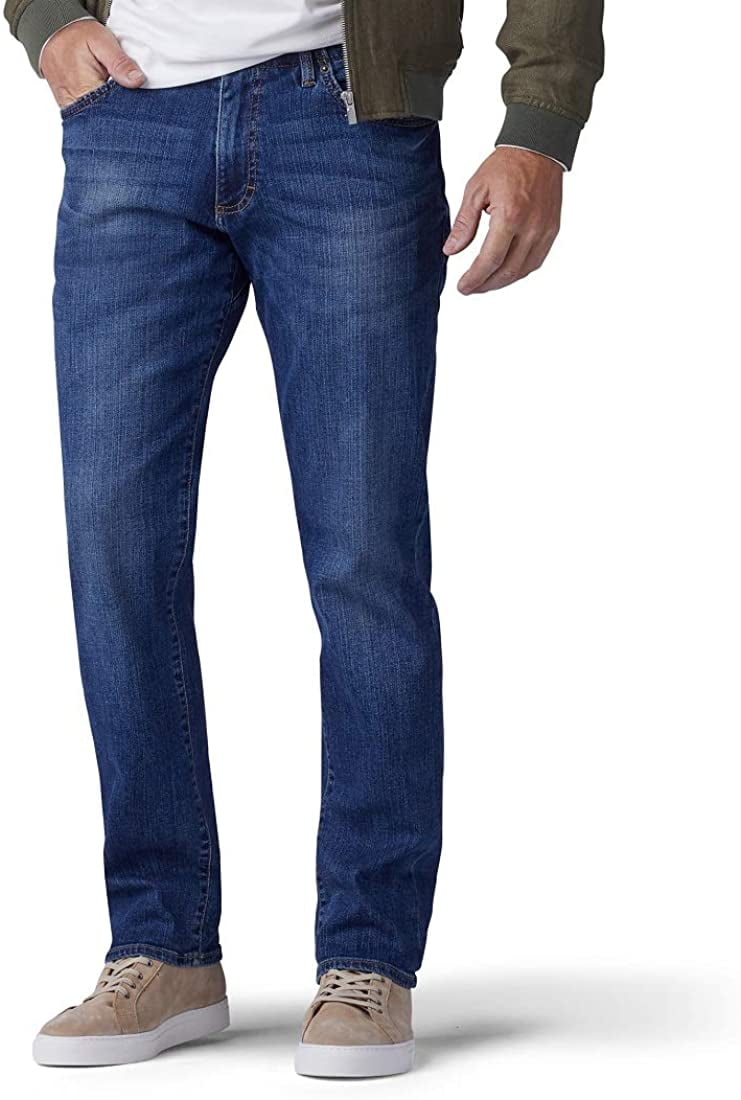 Lee Men’s and Big Men’s Extreme Motion Straight Fit Tapered Leg Jeans ...