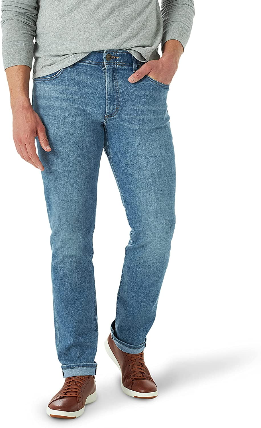 Lee Mens Performance Series Extreme Motion Straight Fit Tapered Leg Jean 32W x 36L Scott ...