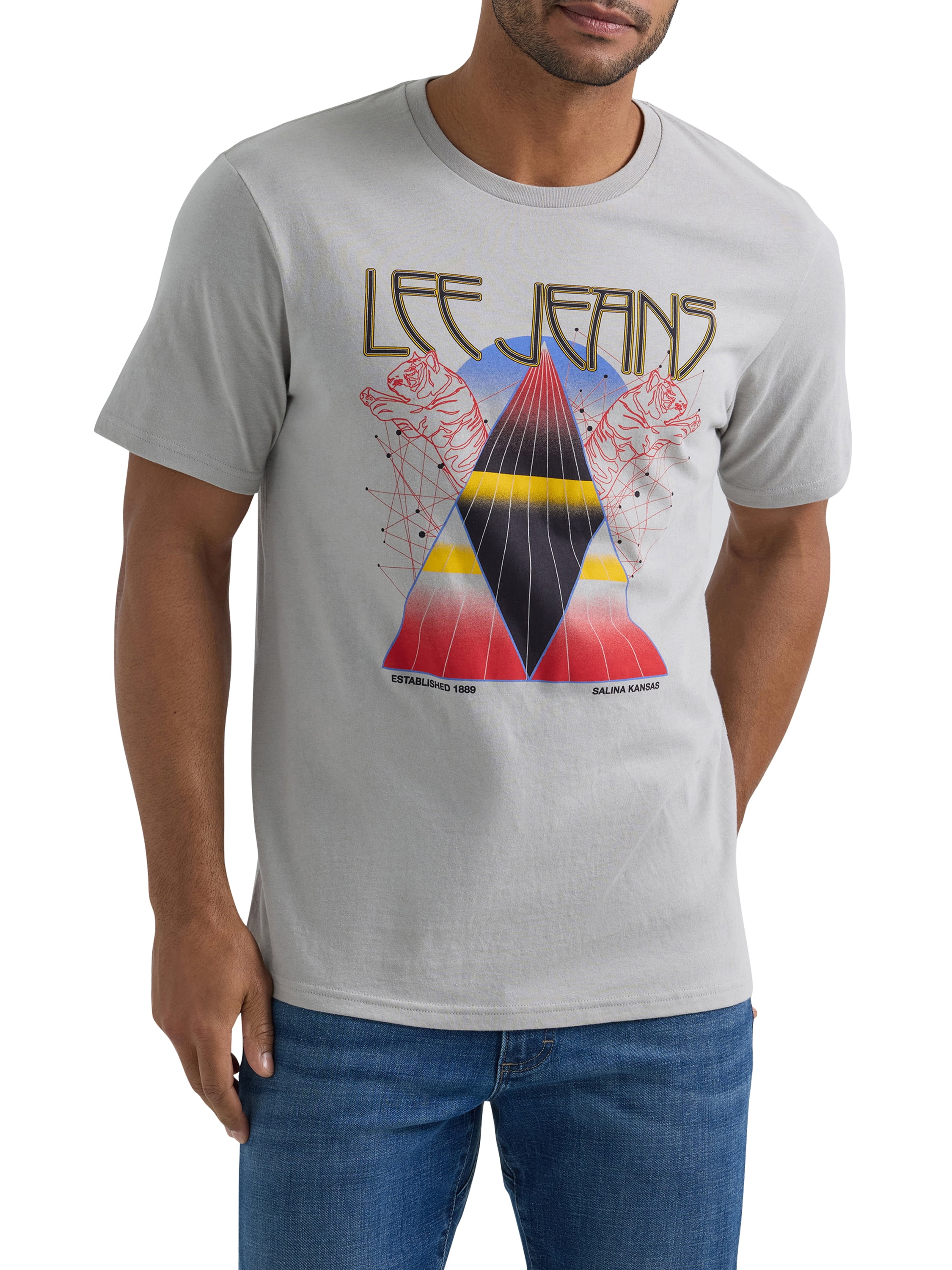 Lee men's Fit Graphic Tee - Short Sleeve Scoop Neck T-Shirt - Walmart.com