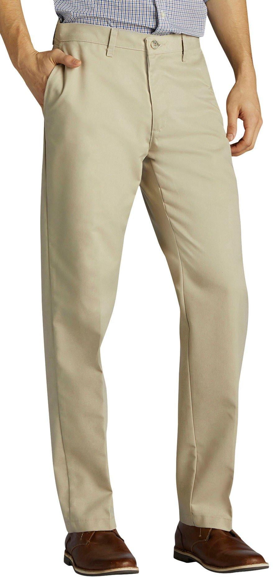 Lee Mens Total Freedom Relaxed Fit Flat Front Pants - Walmart.com