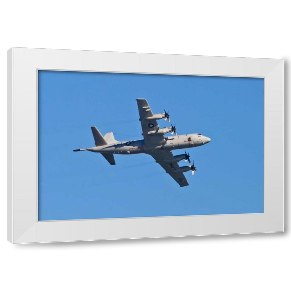 Lee Peterson 18x13 White Modern Wood Framed Wall Art Titled - Air Show ...