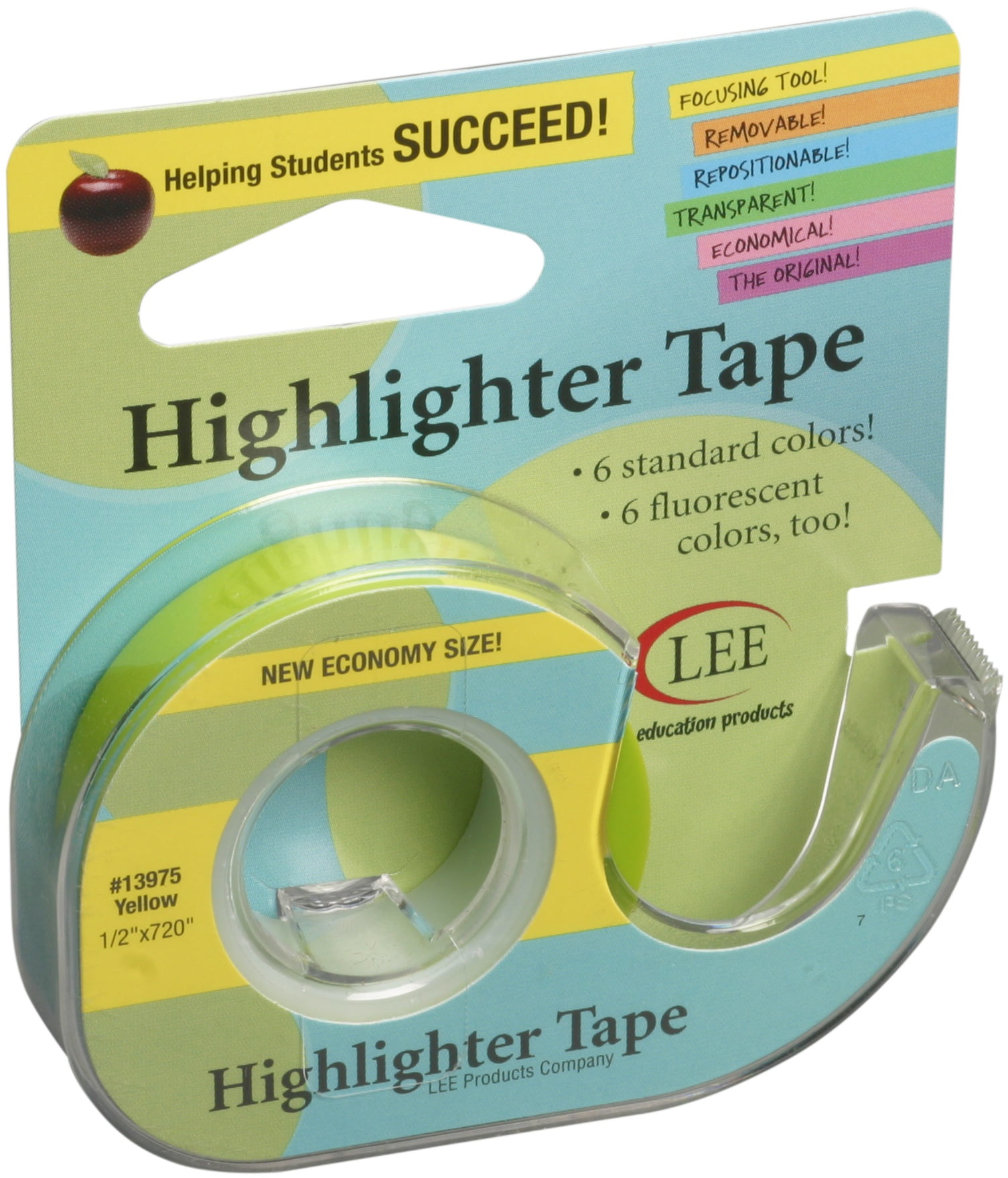 Lee Products Crafter's Easy See Removable Tape .5"X720"-Yellow ...