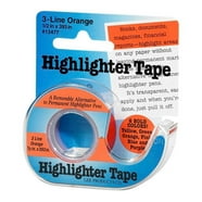 Lee 3-Line Removable Wide Highlighter Note Tape, 1/2 X 393 in, Pink ...